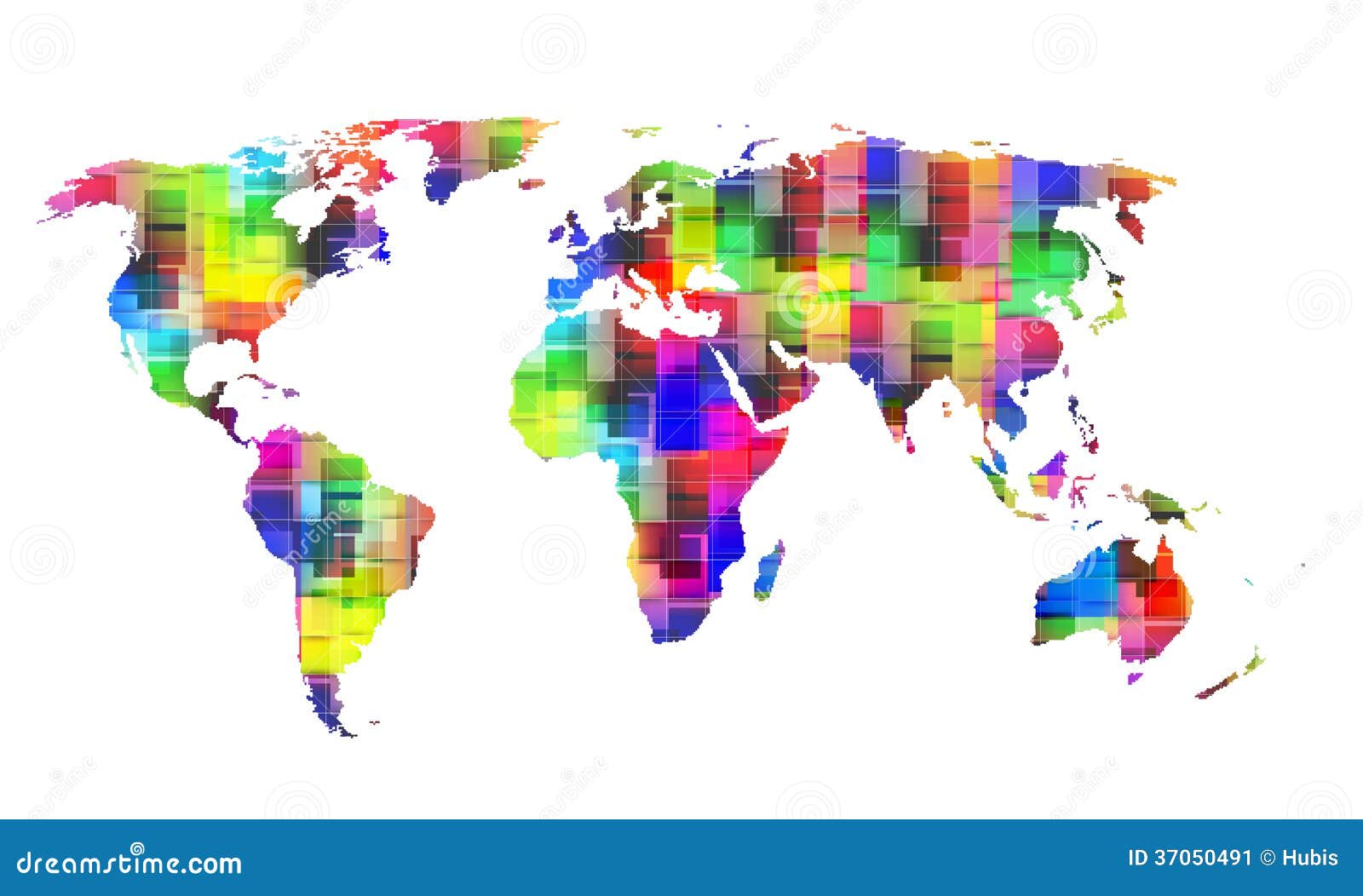 Mapa del mundo del color ilustración del vector. Ilustración de modelo ...