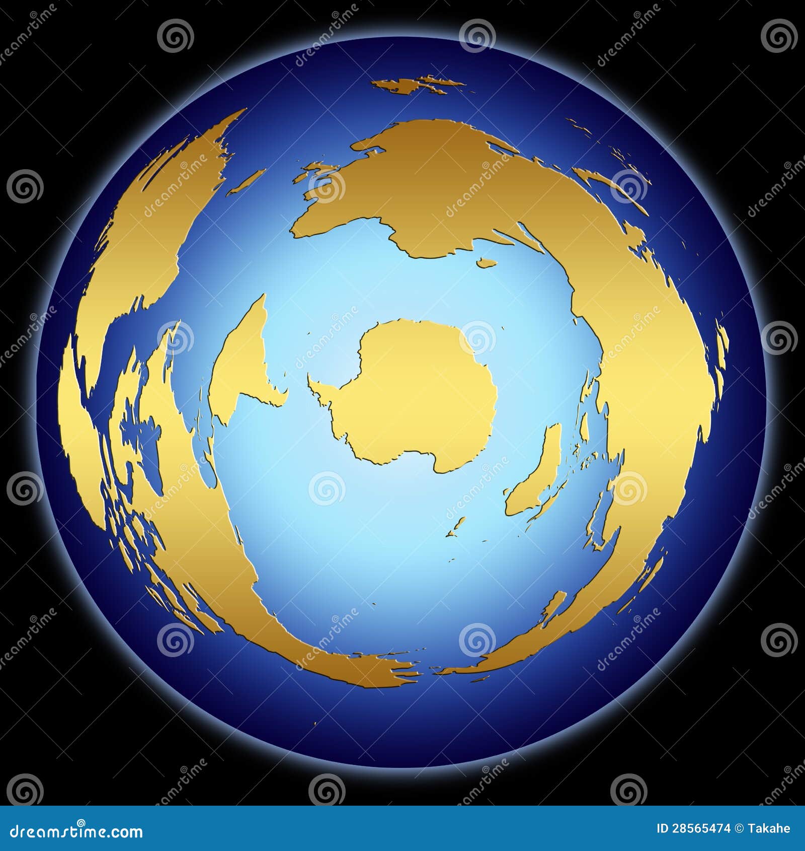 Mapa Del Mundo Del Downunder Stock de ilustración - Ilustración de ...