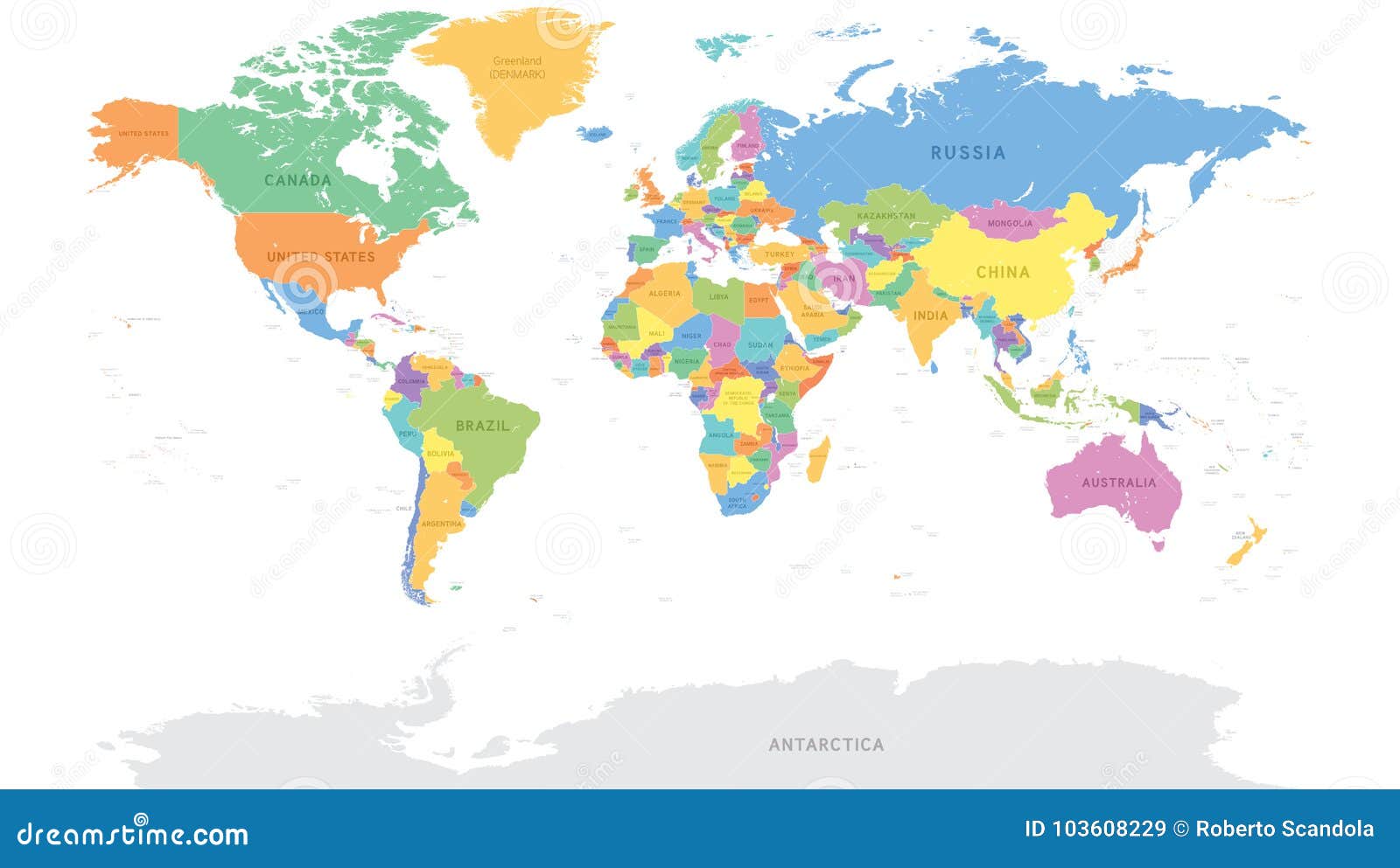 Mapa Del Mundo Detallado Del Vector Ilustración del Vector ...