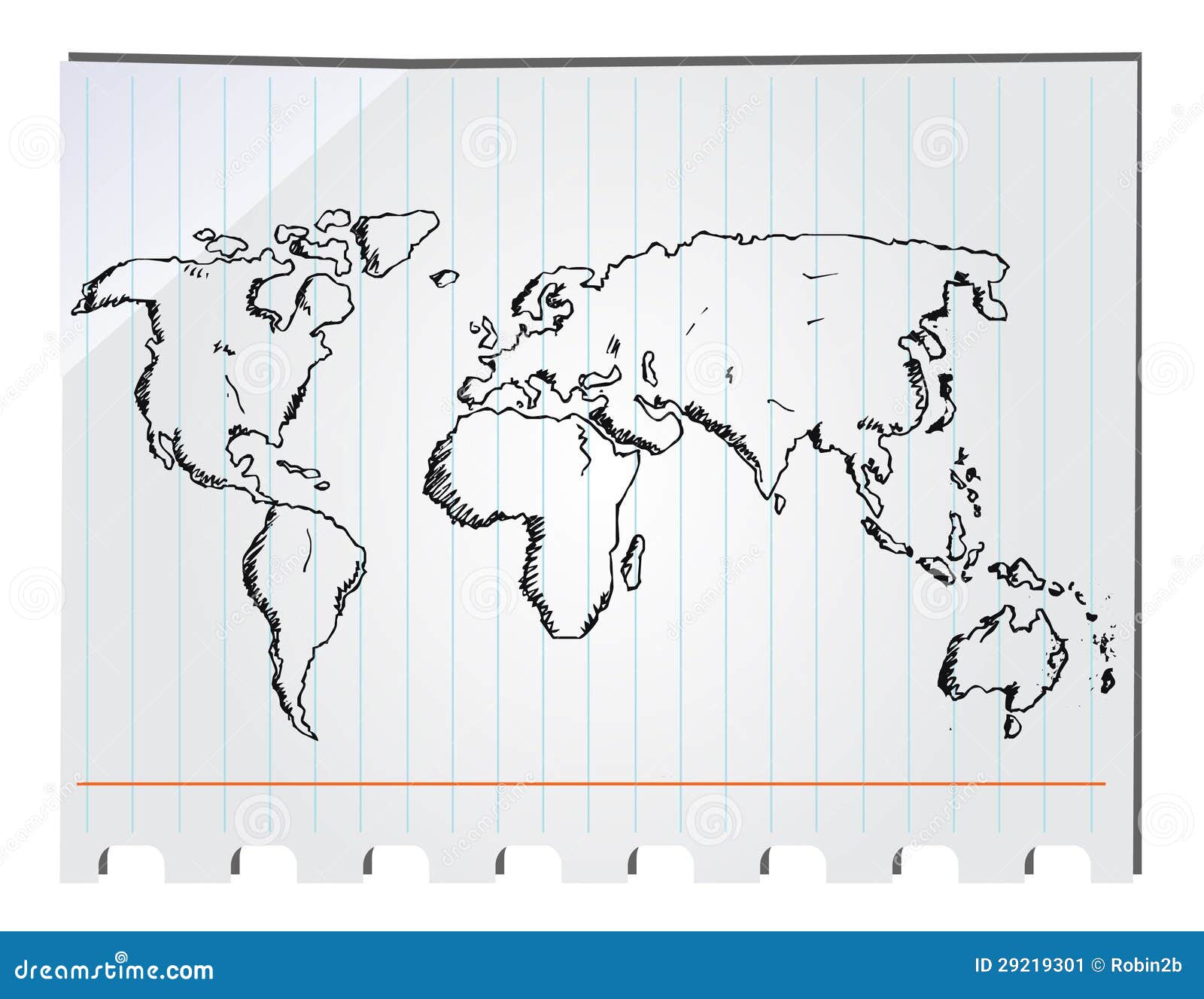 Mapa Del Mundo Dibujado Mano Ilustración del Vector - Ilustración de ...