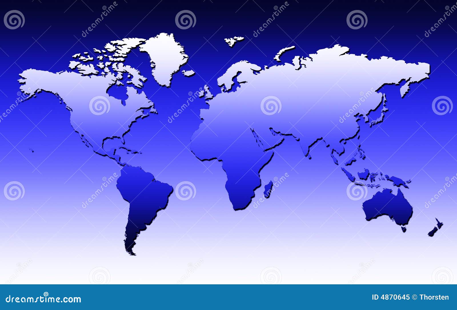 Mapa Del Mundo En Azul Imagen. Imagen: 4870645