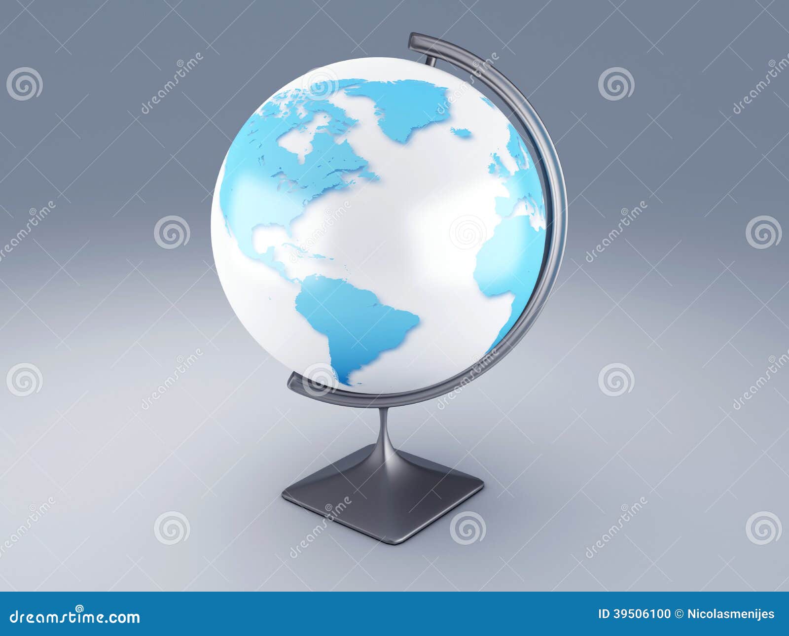 Mapa del mundo, globo 3D stock de ilustración. Ilustración de blanco ...