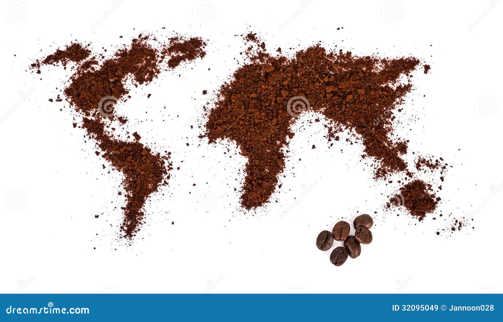 Mapa Del Mundo Hecho Del Café Imagen de archivo - Imagen de continentes ...