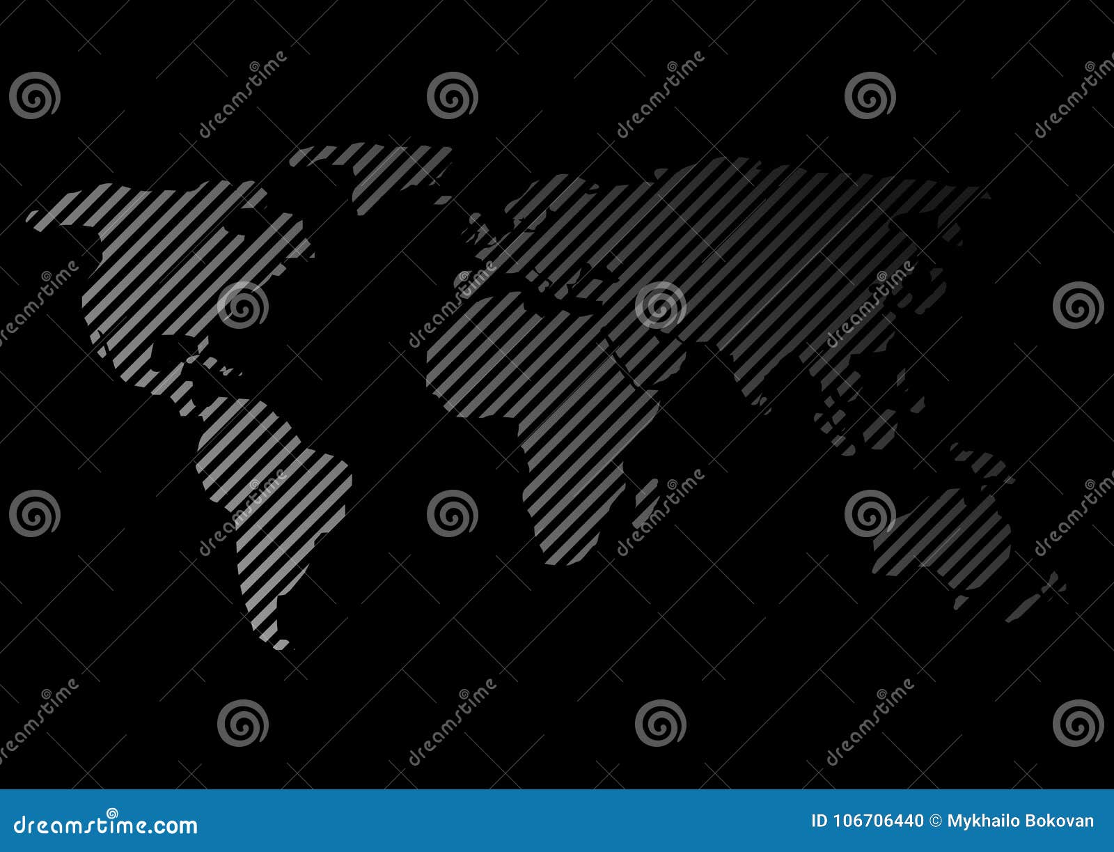 Mapa del mundo rayado ilustración del vector. Ilustración de rayado ...