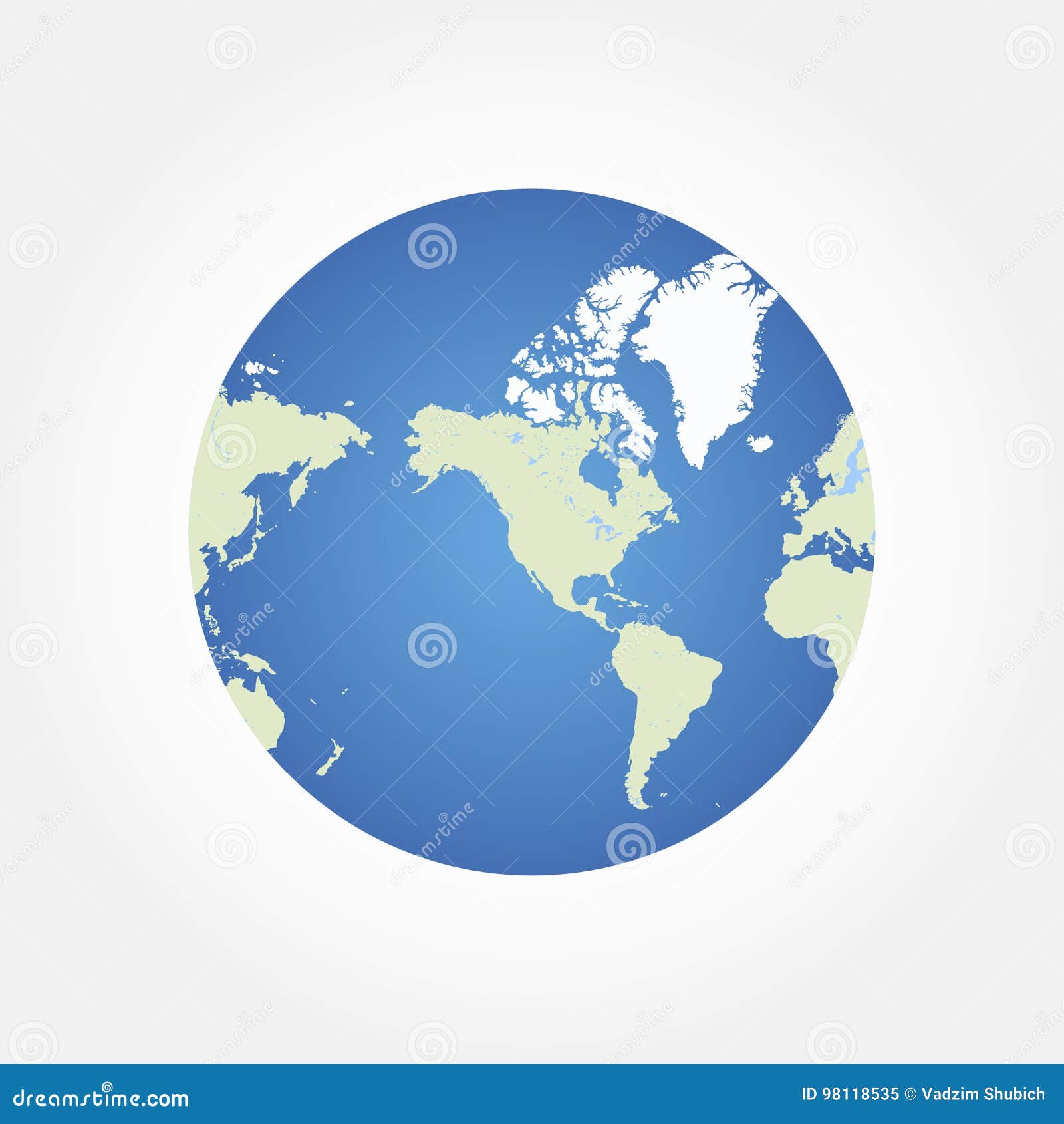 Globo Plano Del Mundo