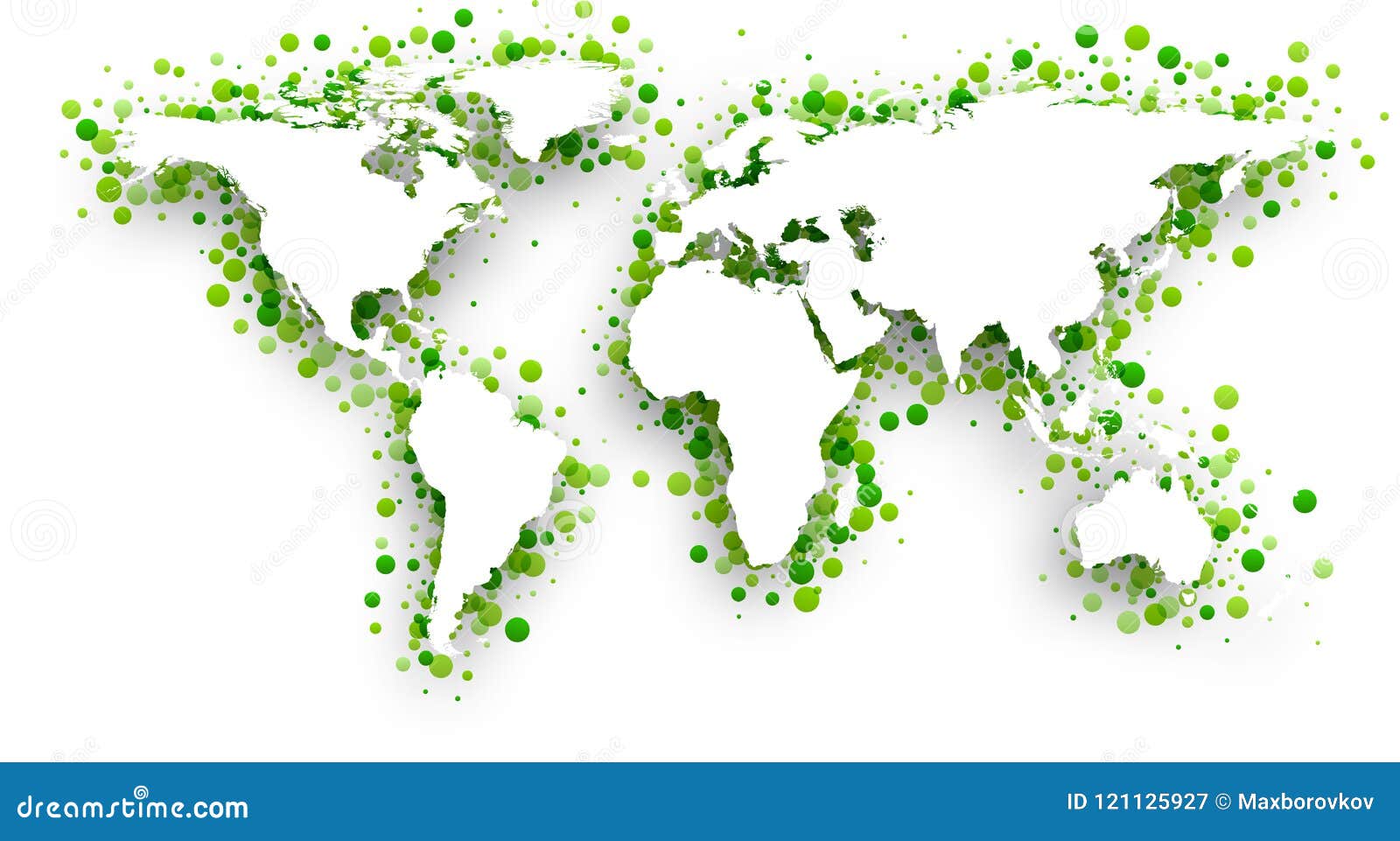 Mapa del mundo verde 3d ilustración del vector. Ilustración de planeta ...