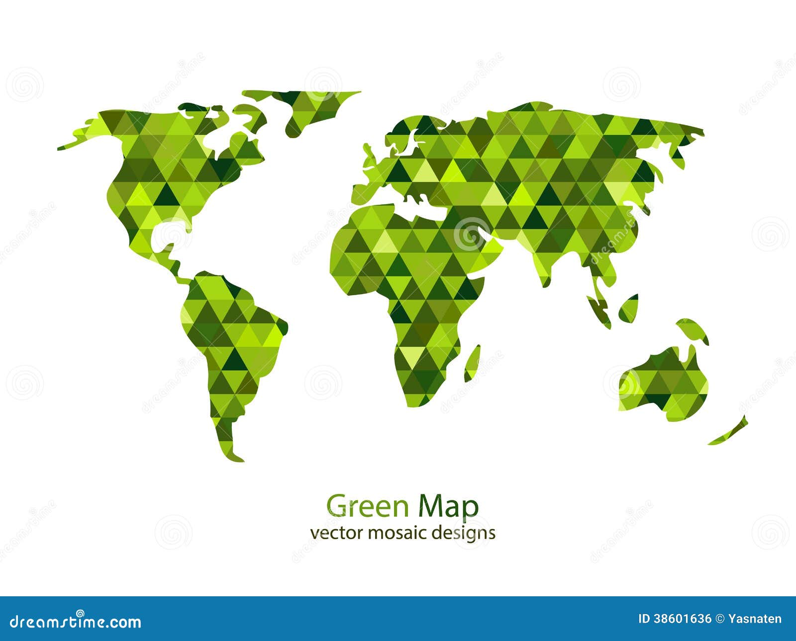 Mapa Del Mundo Verde Del Mosaico Ilustración del Vector - Ilustración ...