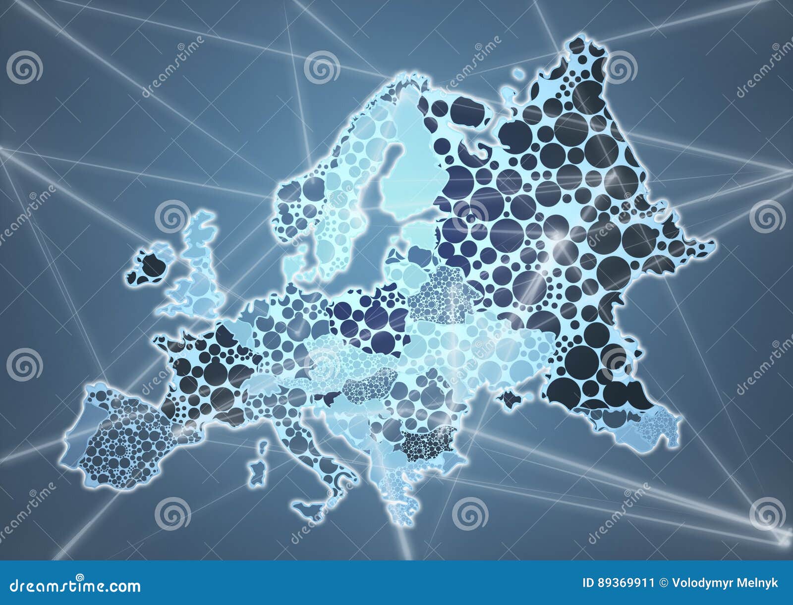 Mapa Del País Del Color De Europa Stock de ilustración - Ilustración de ...