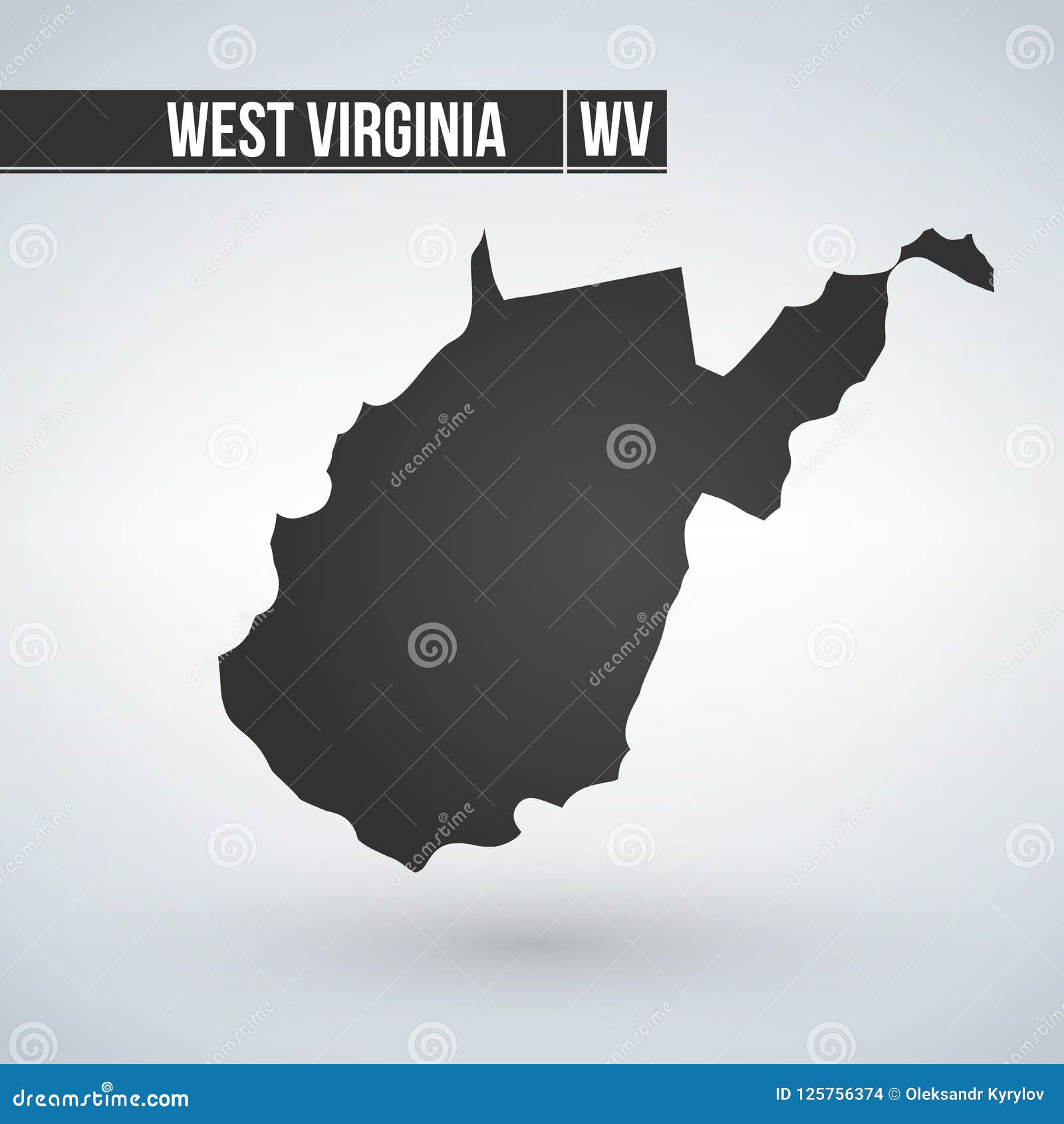 Mapa Del U S Estado Del Ejemplo Del Vector De Virginia Occidental Stock ...