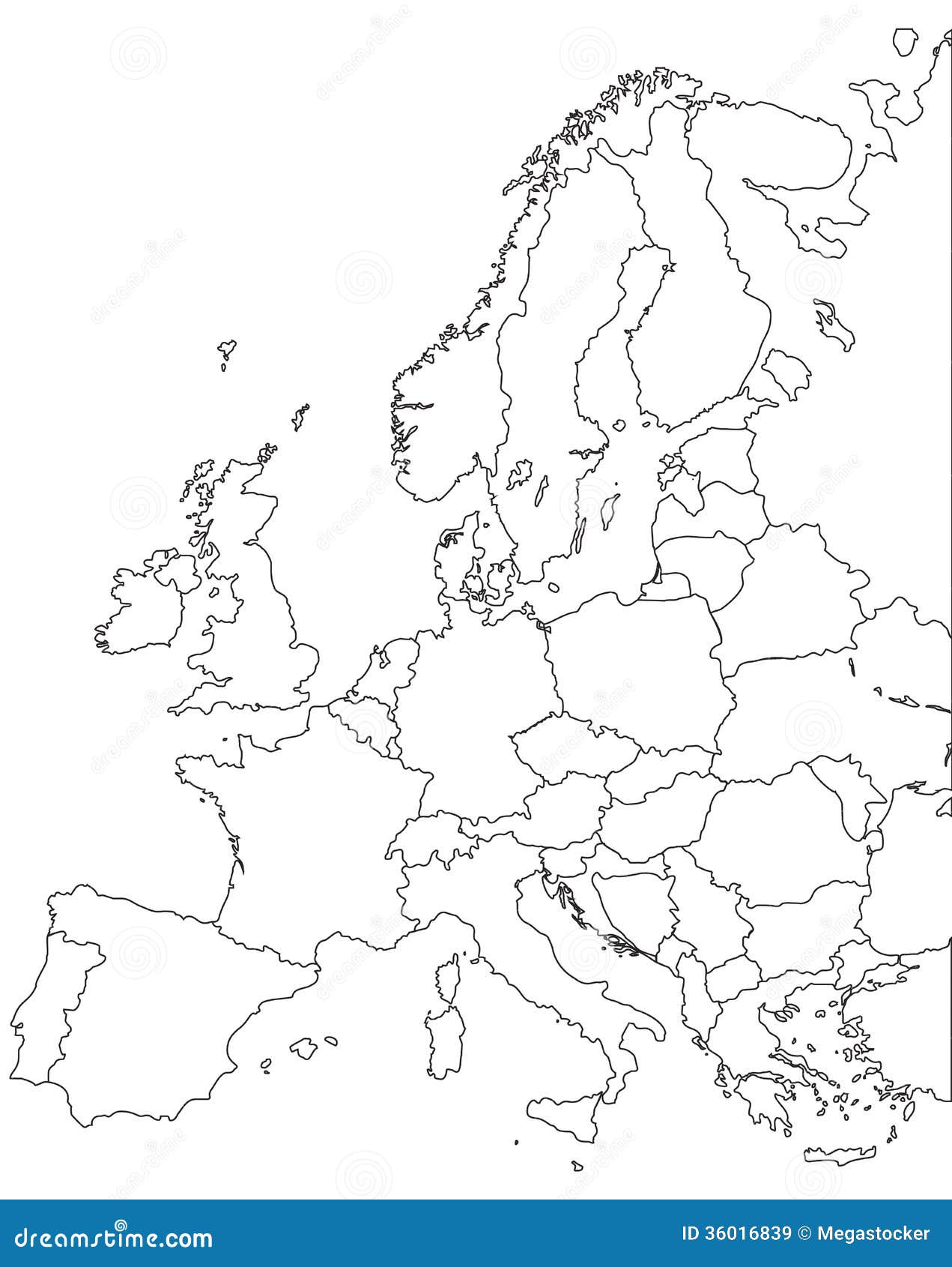 Mapa del vector de Europa ilustración del vector. Ilustración de fondo ...