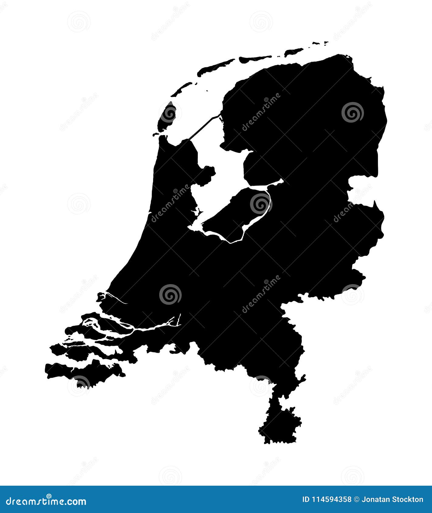 Mapa Del Vector De La Silueta Holandesa Mapa De La Silueta Del Ejemplo ...