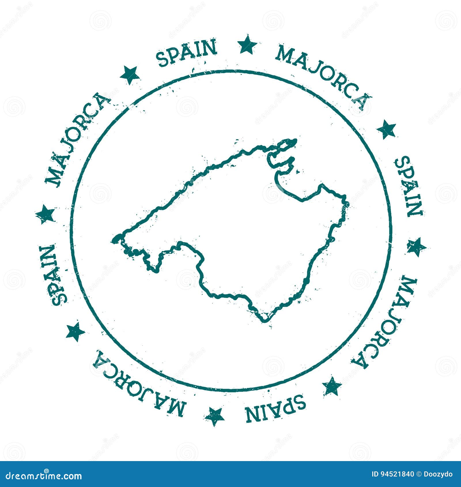 Mapa del vector de Majorca ilustración del vector. Ilustración de grano ...