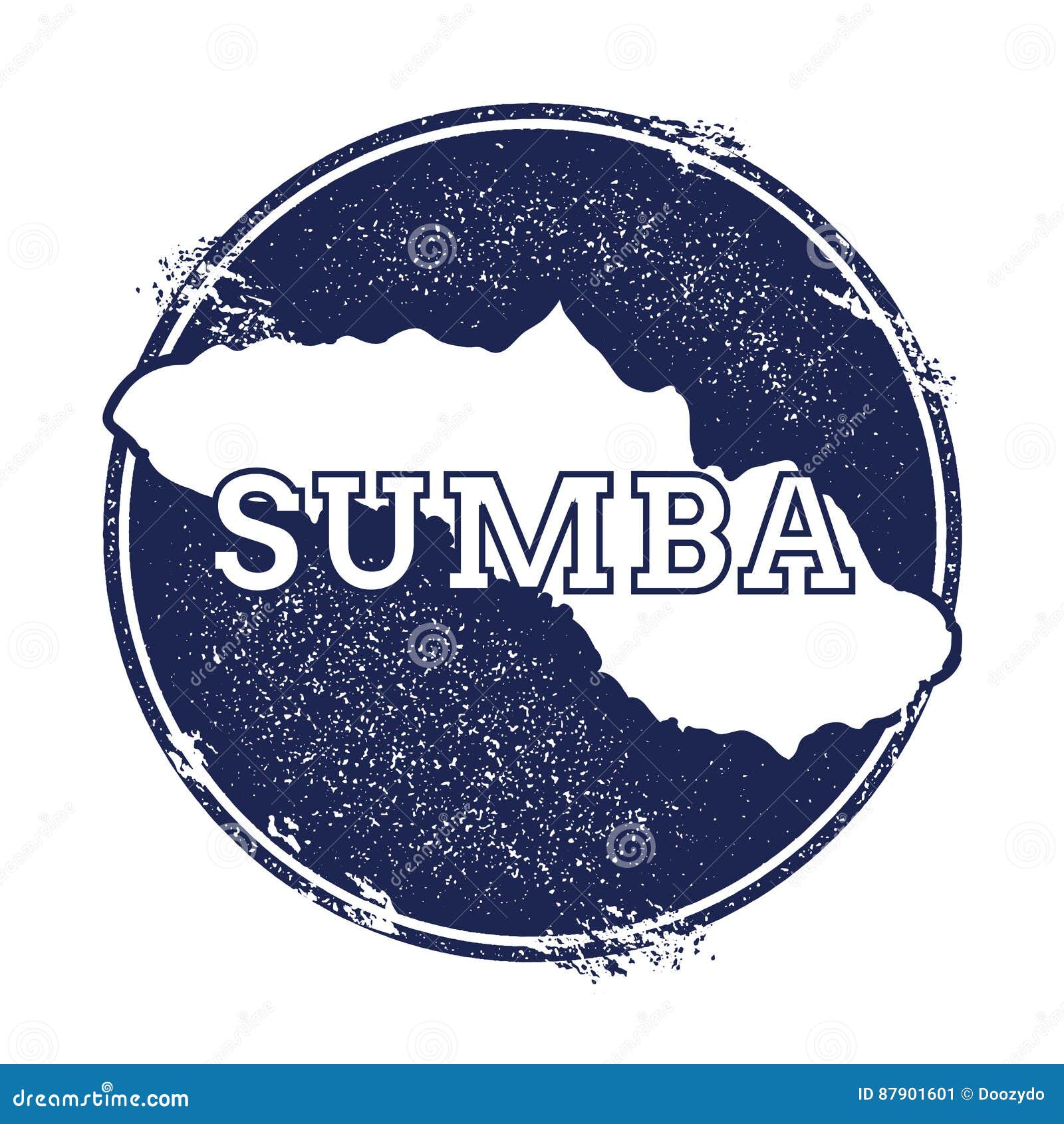 Mapa del vector de Sumba ilustración del vector. Ilustración de sello ...