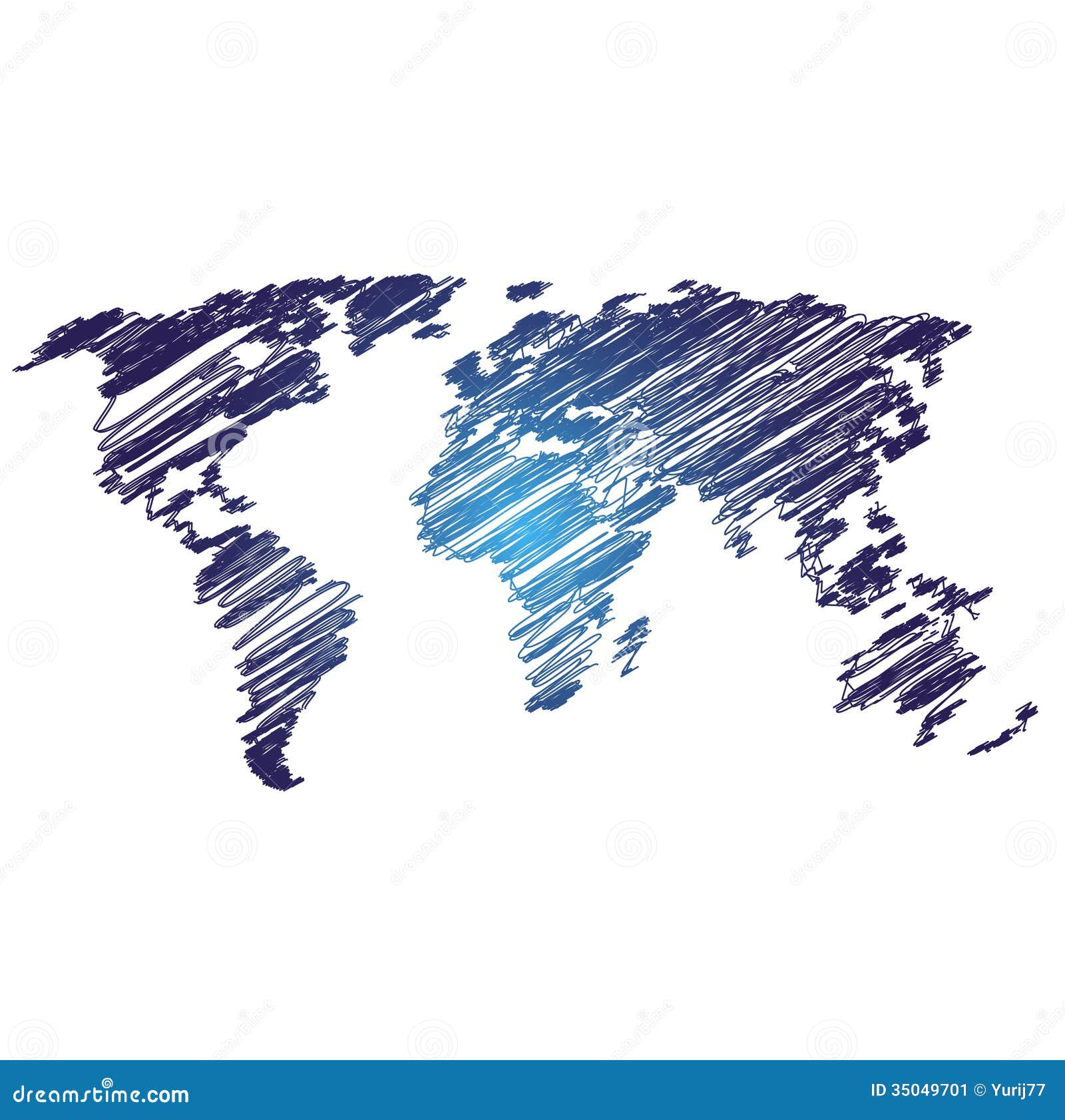 Mapa dibujado ejemplo ilustración del vector. Ilustración de america ...