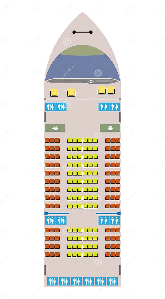 Mapa Do Assento Do Navio Da Balsa Ilustração Stock - Ilustração de ...