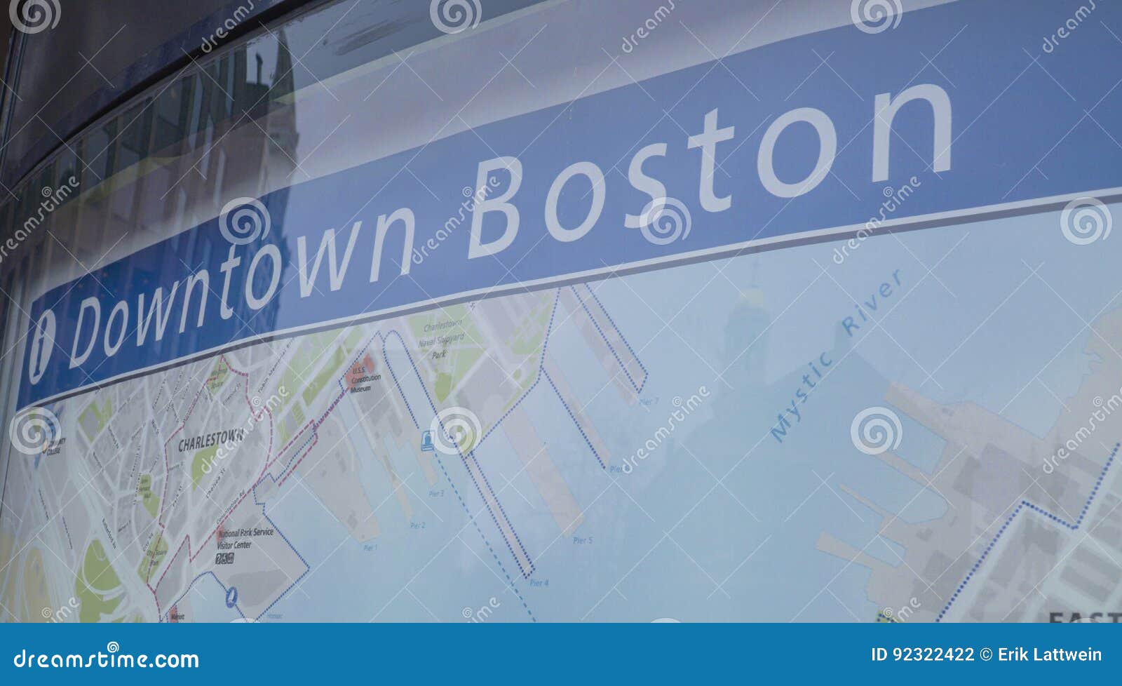 Mapa Do Centro Da Cidade De Boston - BOSTON, MASSACHUSETTS - 3 De Abril ...