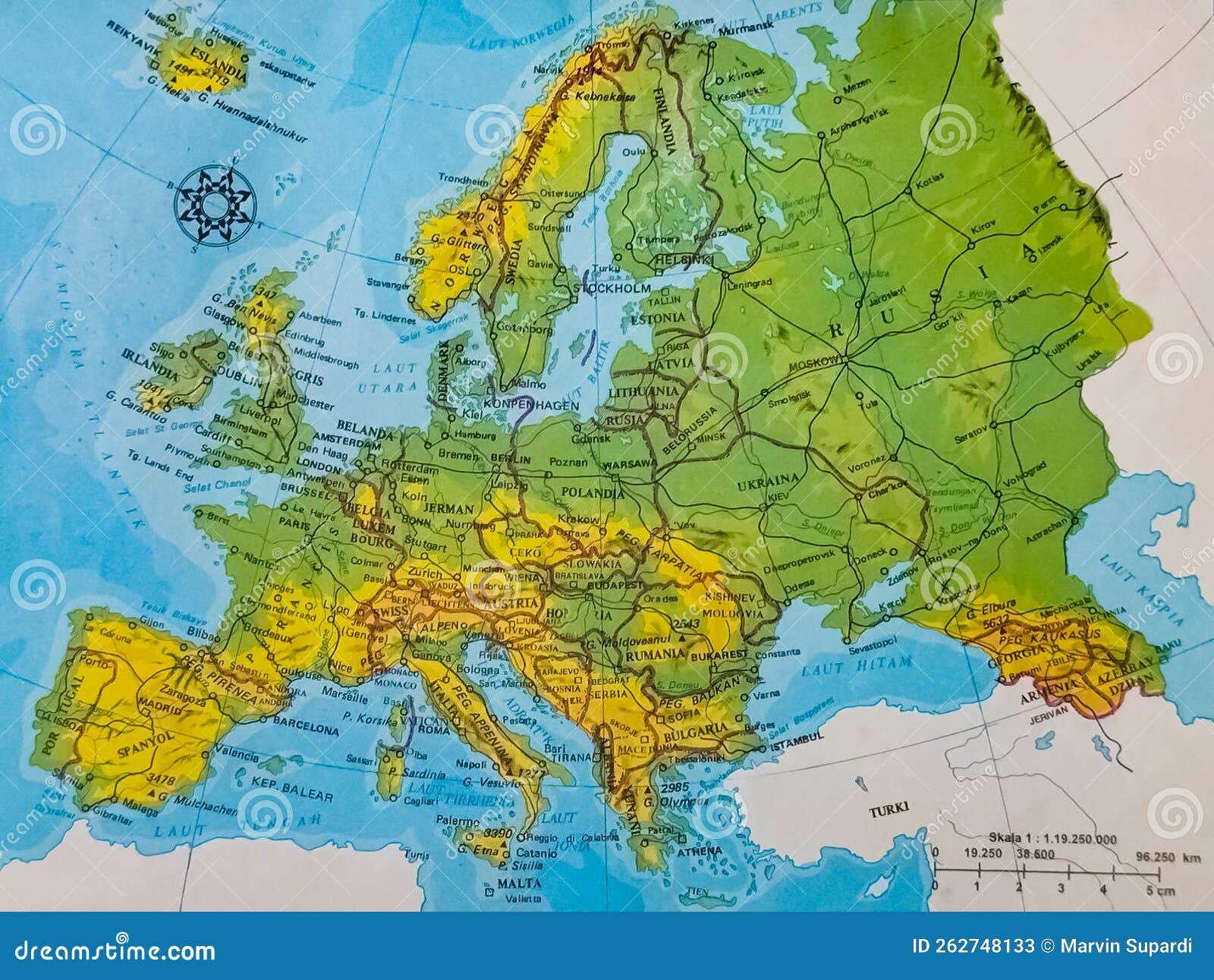 Mapa Do Continente Europeu. Fechar Imagem de Stock - Imagem de mapa ...