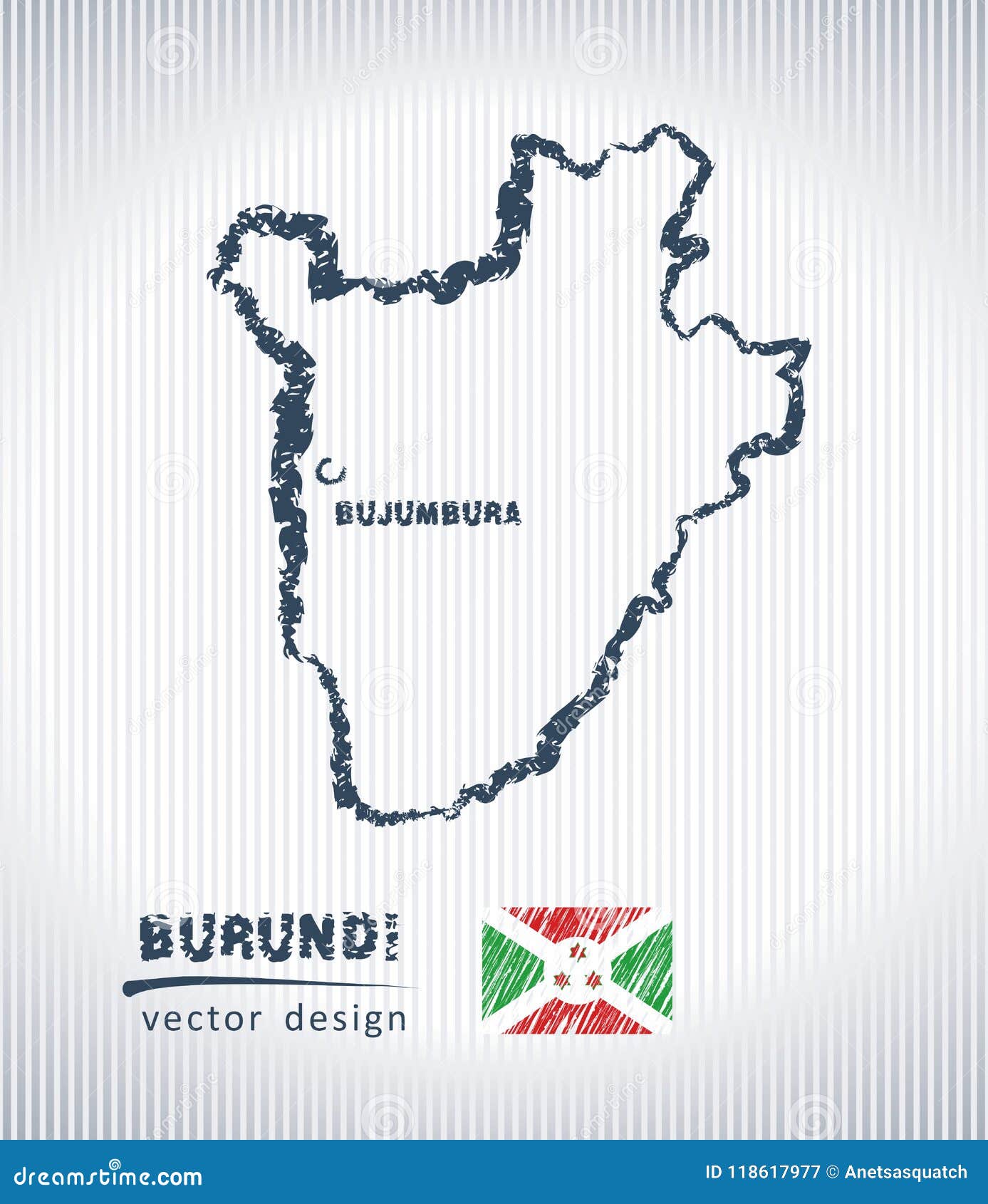 Mapa Do Vetor Burundi Isolado Em Fundo Branco Mapa De Silhuetas Preto