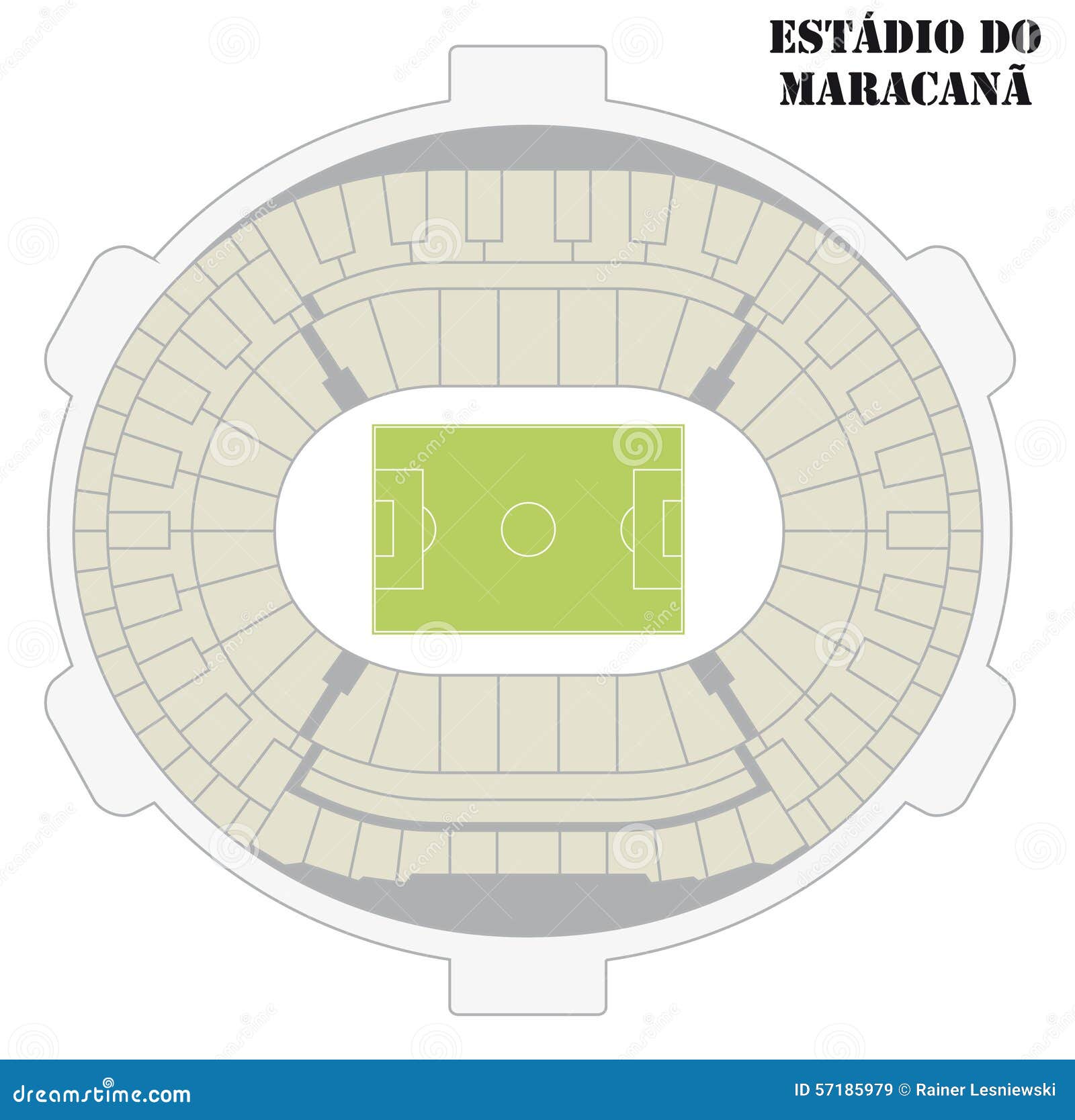 Mapa Do Estádio De Maracana Imagem de Stock Editorial - Imagem de ...
