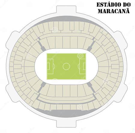 Mapa Do Estádio De Maracana Imagem de Stock Editorial - Imagem de ...