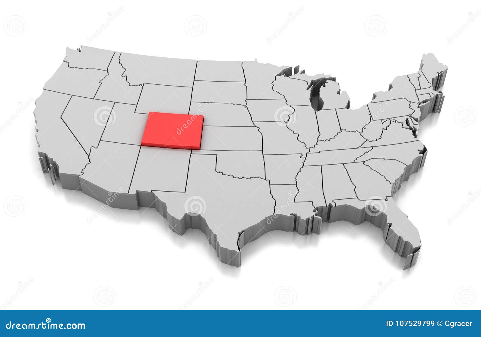 Mapa Do Estado De Colorado, EUA Ilustração Stock - Ilustração de ...