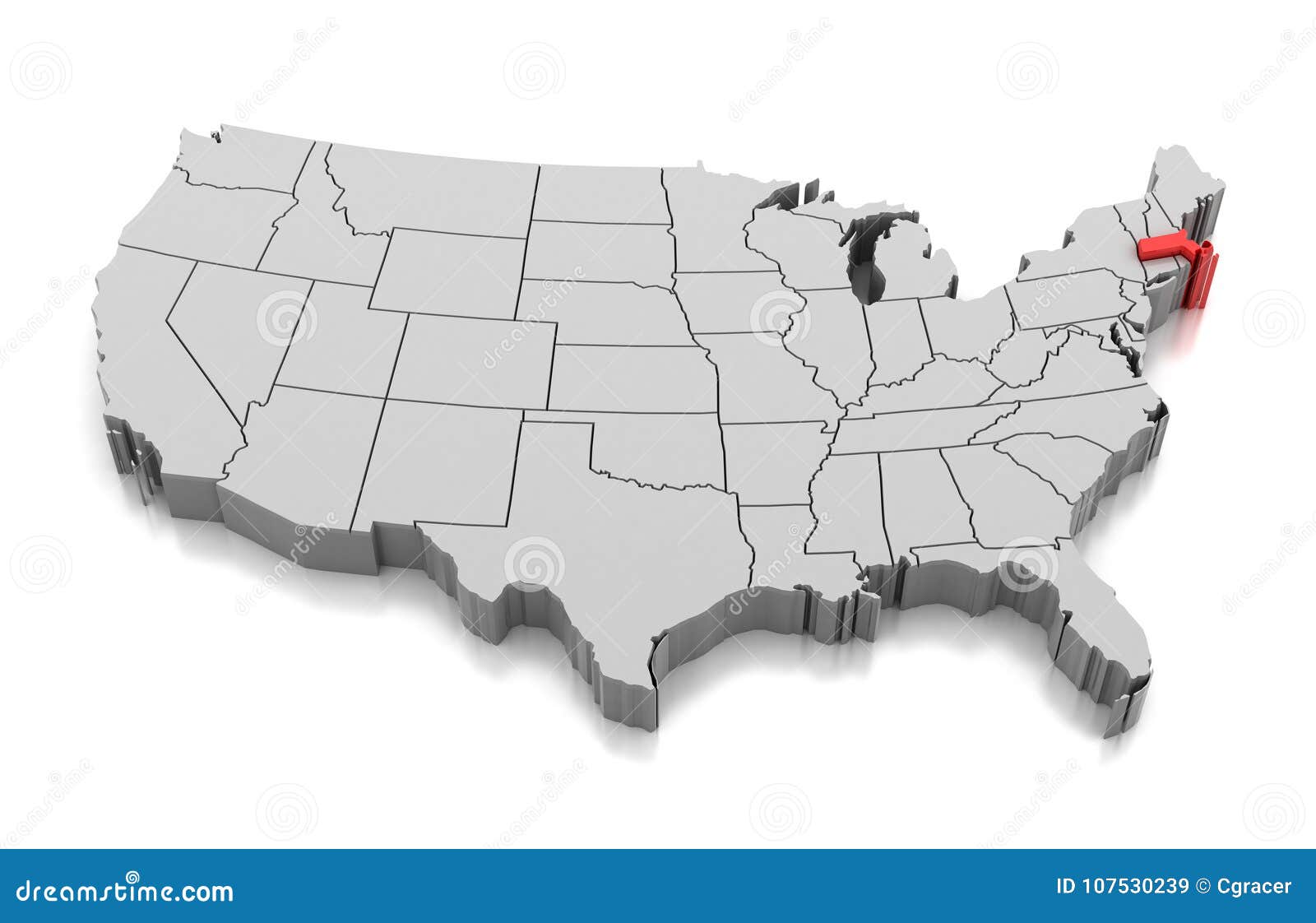Mapa Do Estado De Massachusetts, EUA Ilustração Stock - Ilustração de ...