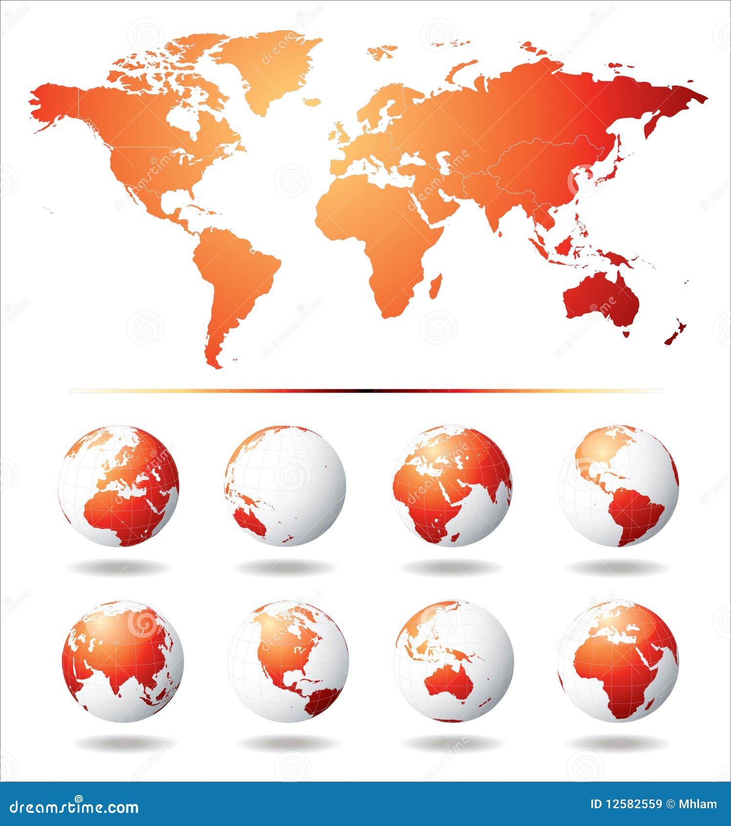 Mapa Do Globo E De Mundo Do Vetor Ilustração do Vetor - Ilustração de ...