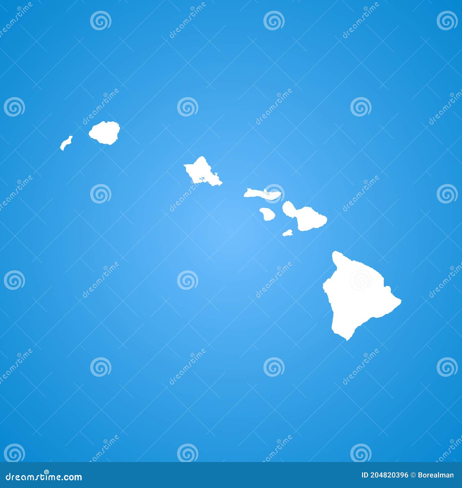 Mapa do hawaii ilustração do vetor. Ilustração de unido - 204820396