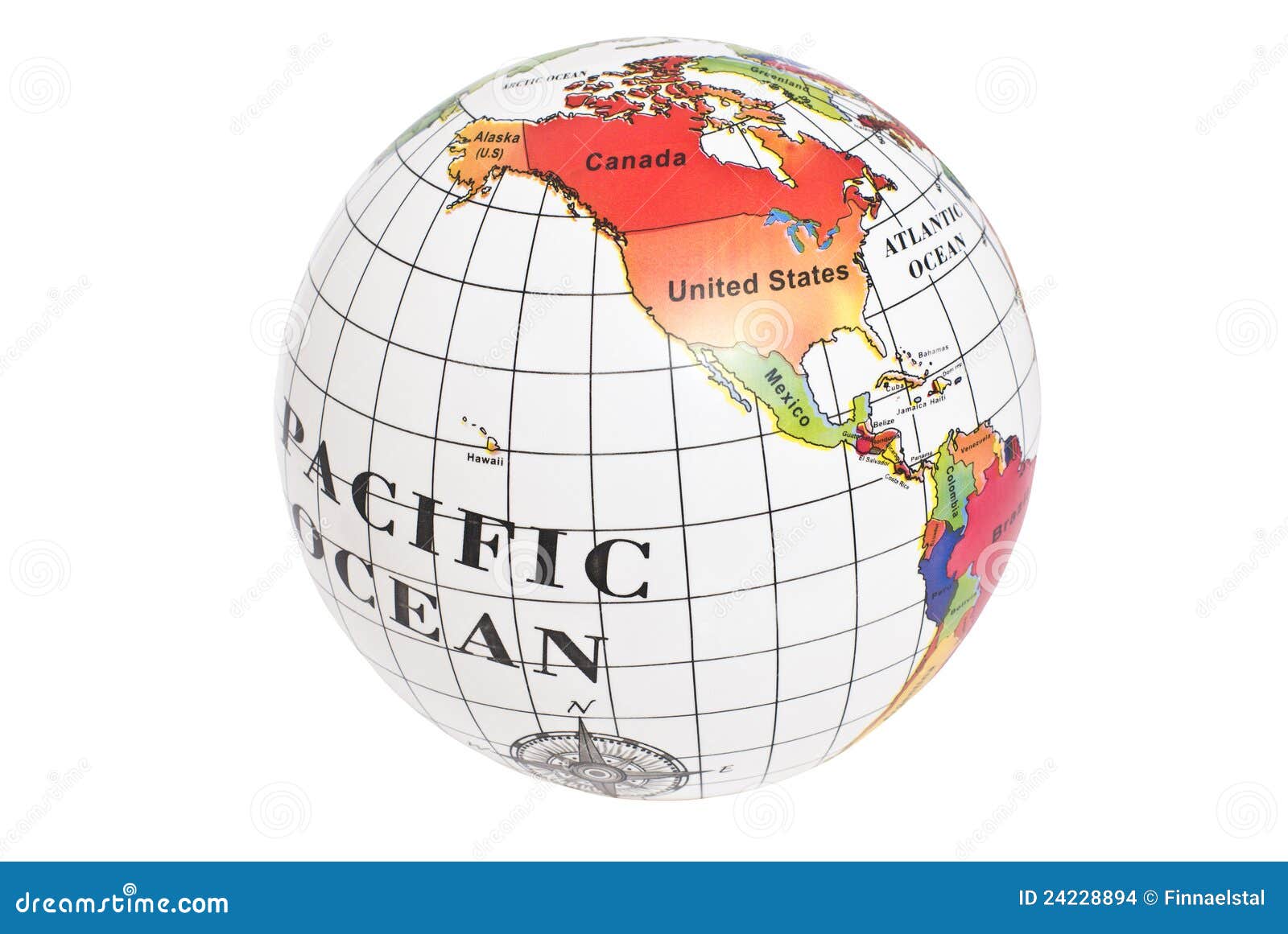 Mapa Do Hemisfério Ocidental Da Terra Foto de Stock - Imagem de verde ...