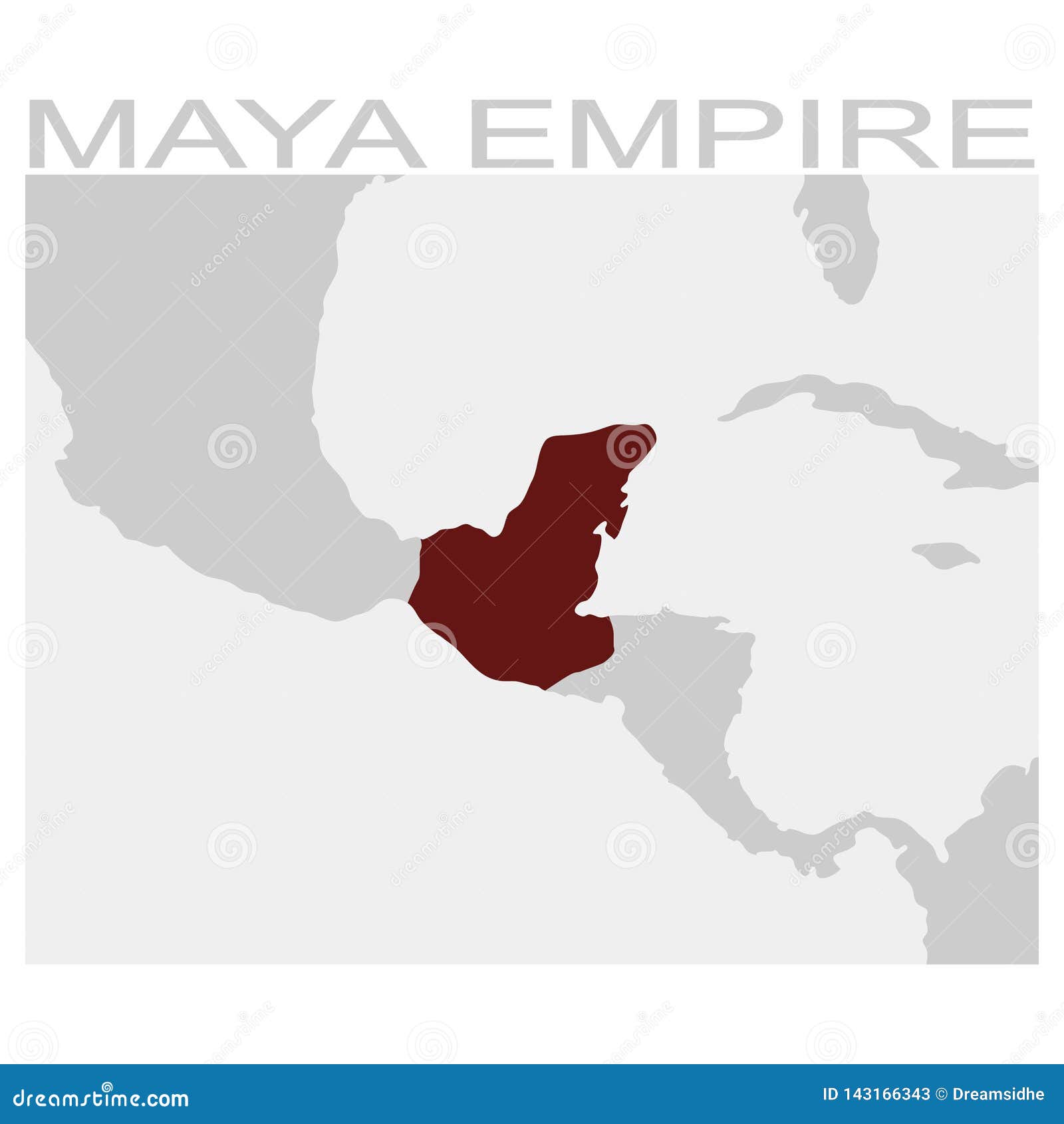 Mapa do império do maya ilustração do vetor. Ilustração de império ...