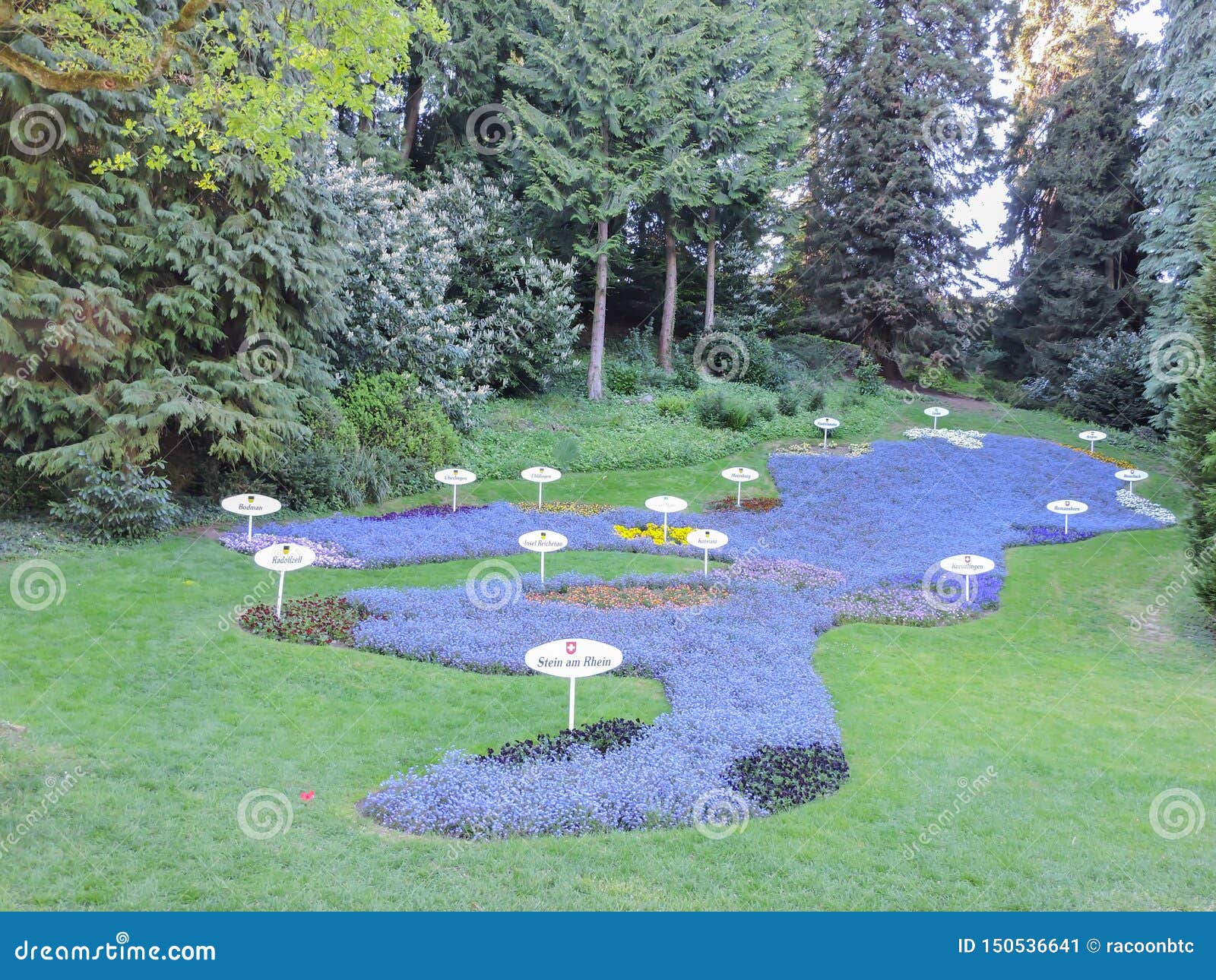 Mapa Do Lago Constance Nas Flores Imagem de Stock - Imagem de lago ...