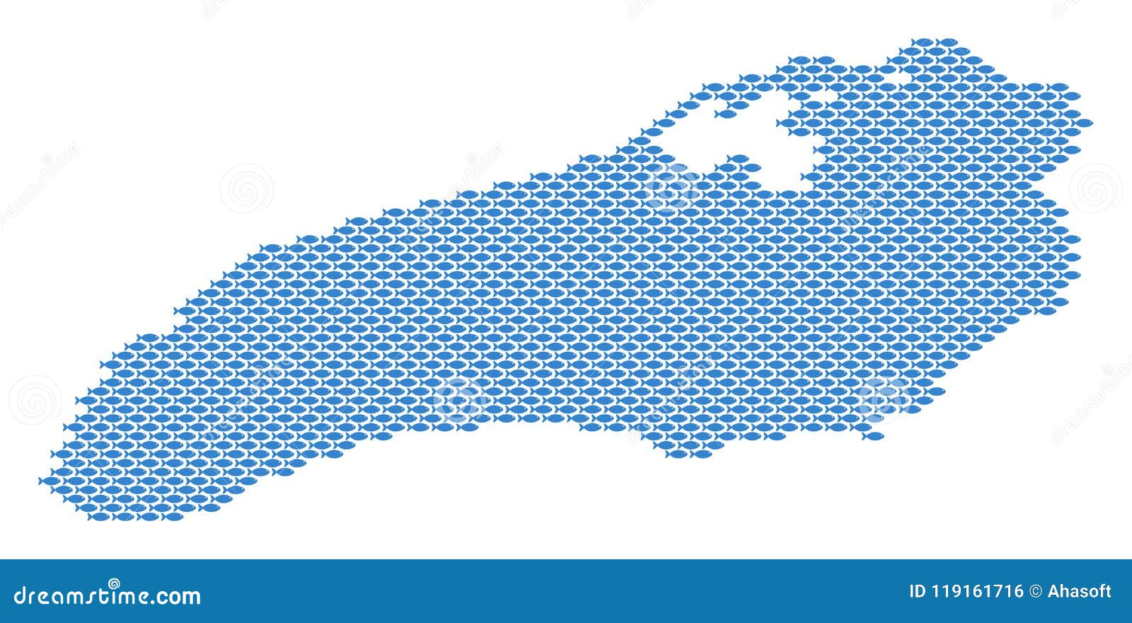 Mapa Do Lago Ontario Completamente Dos Peixes Ilustração do Vetor ...