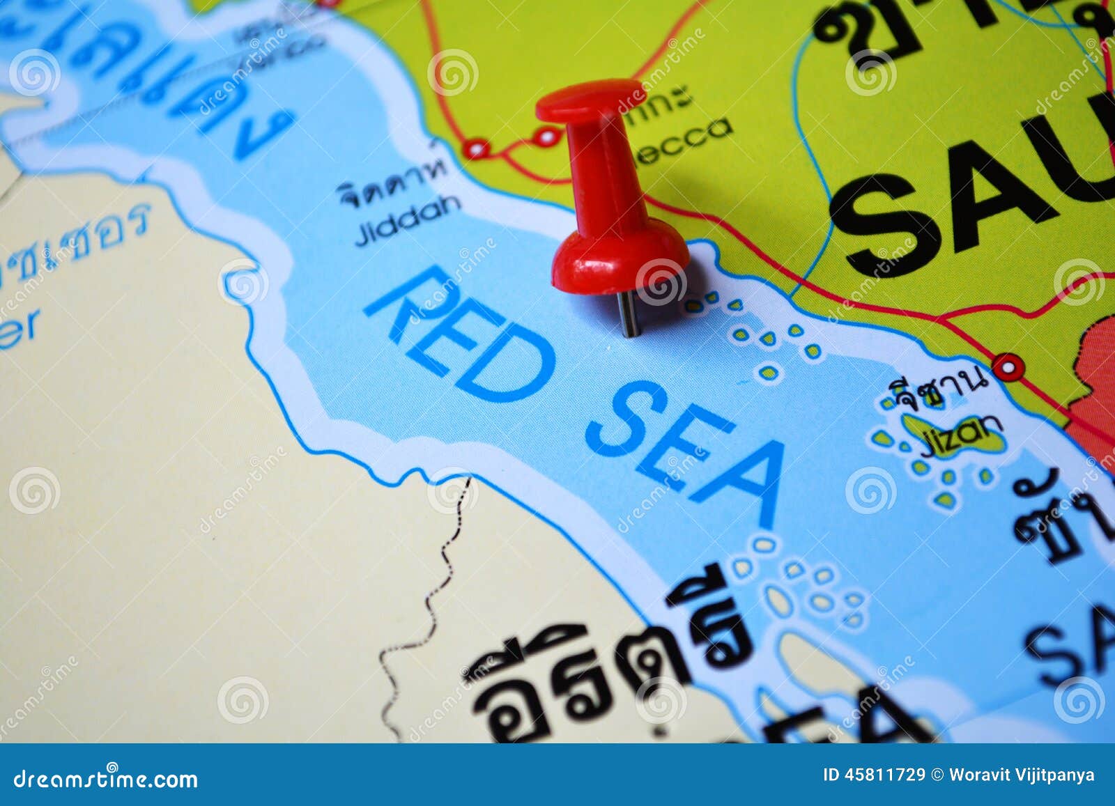 Mapa do Mar Vermelho imagem de stock. Imagem de arabia - 45811729