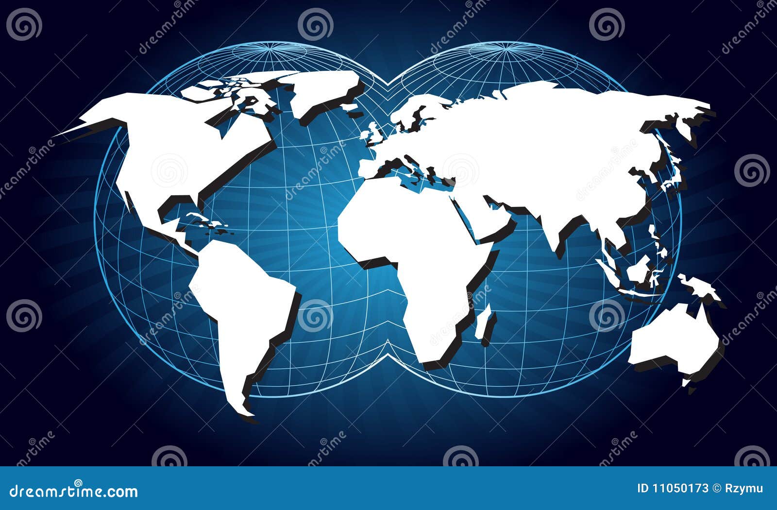 Mapa do mundo ilustração do vetor. Ilustração de cabo - 11050173