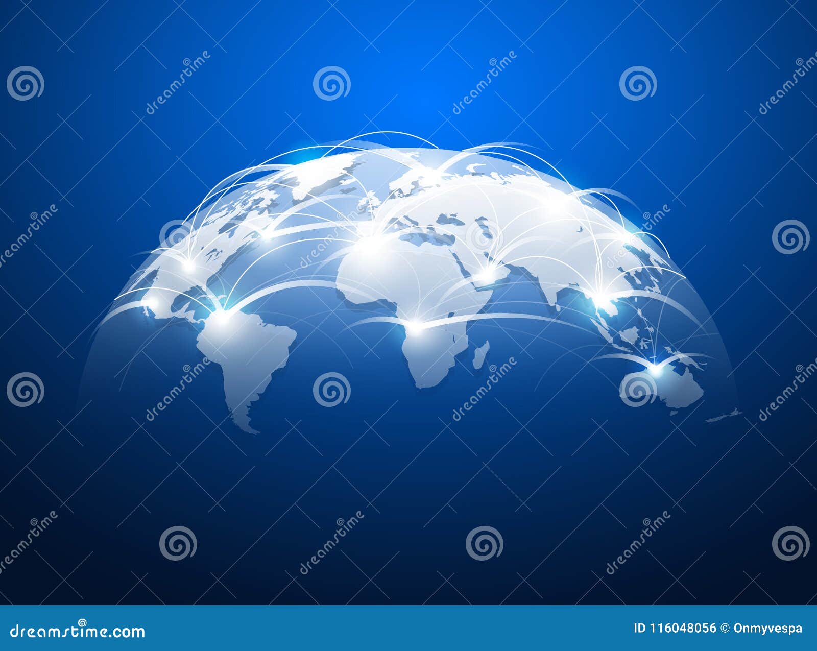 Mapa Do Mundo Abstrato Com Internet Da Rede, Conceito Global Da Conexão ...