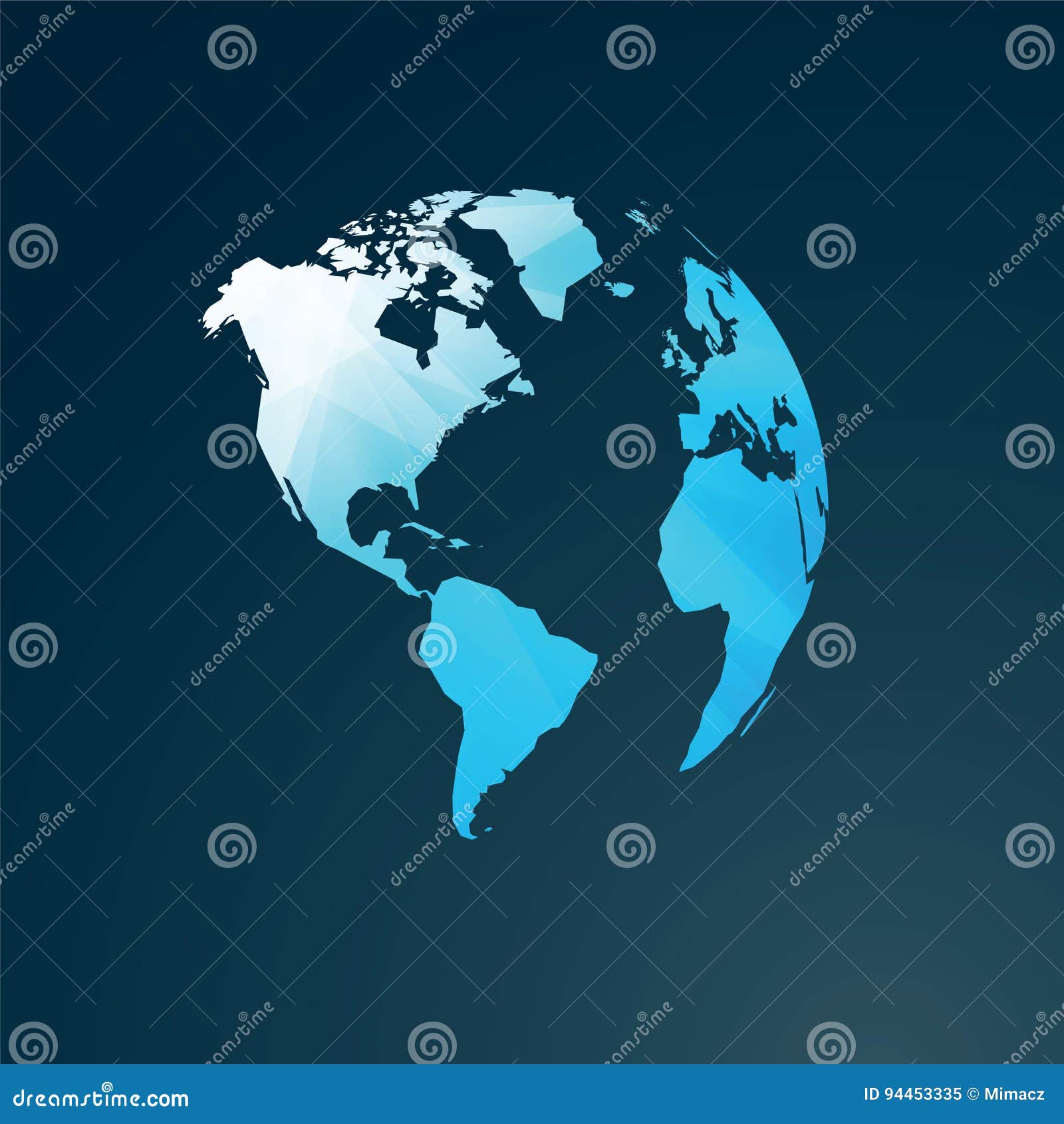 Mapa do mundo azul simples ilustração do vetor. Ilustração de américa ...