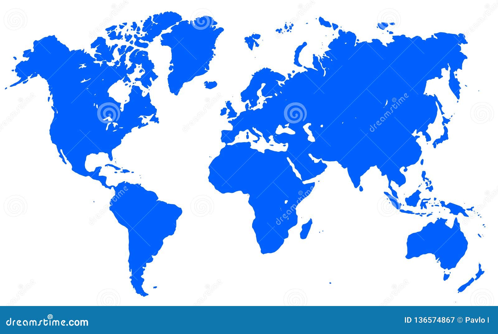 Mapa do mundo azul - vetor ilustração do vetor. Ilustração de américa ...