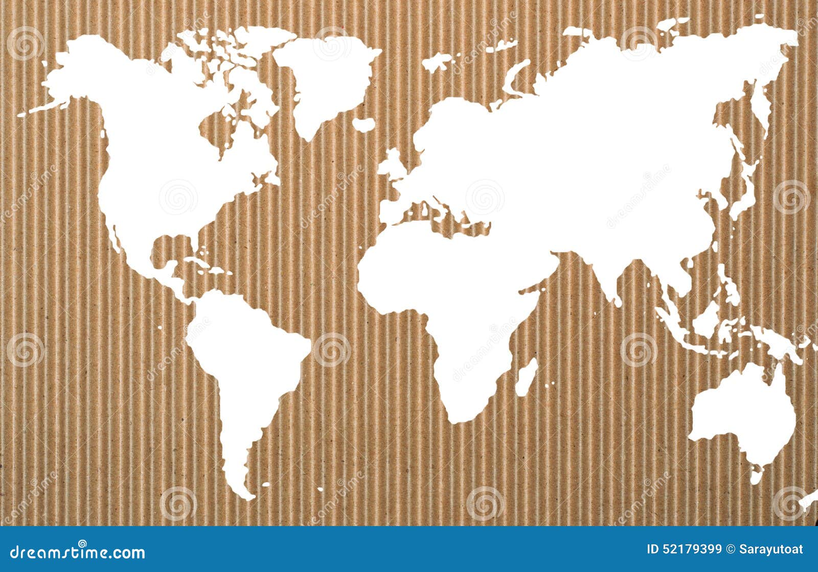 Mapa Do Mundo Branco Em Papel Ondulado Imagem de Stock - Imagem de ...