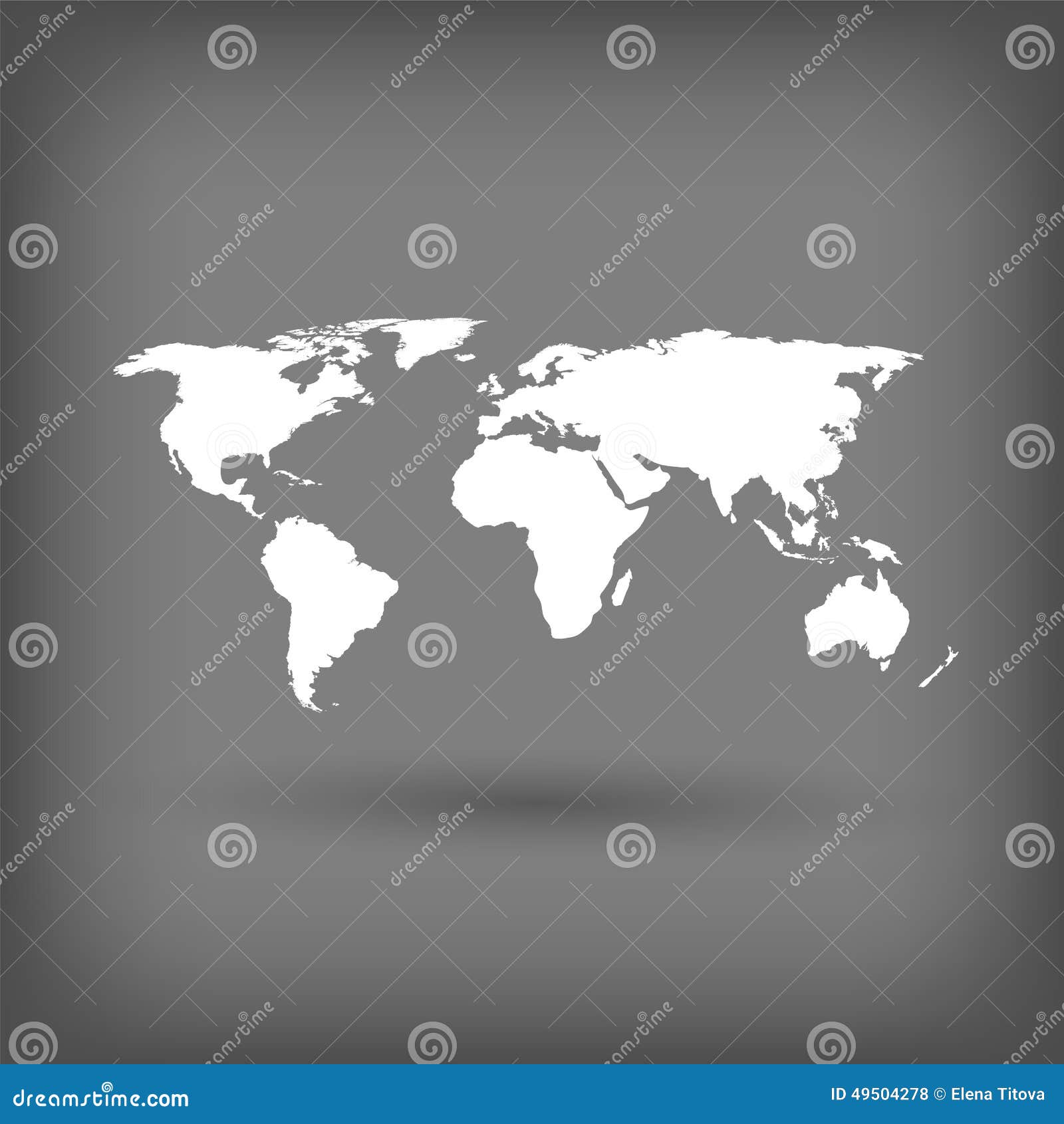 Mapa Do Mundo Branco No Fundo Cinzento Ilustração do Vetor - Ilustração ...