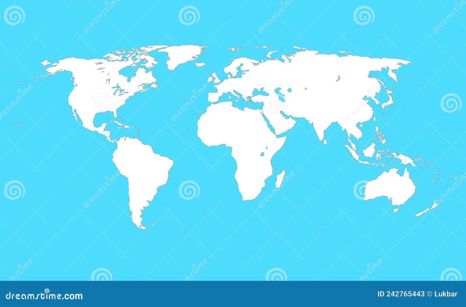 Mapa Do Mundo Branco Sobre Fundo Azul Ilustração do Vetor - Ilustração ...