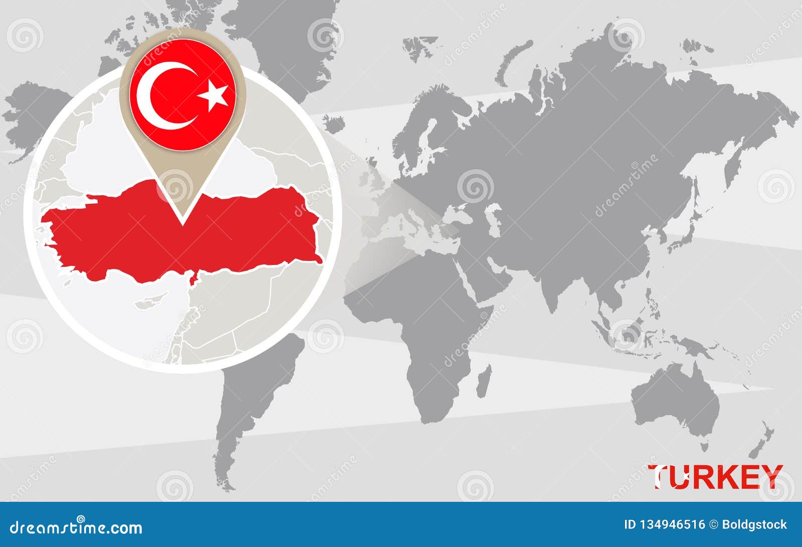 Mapa Do Mundo Com Turquia Ampliada Ilustração do Vetor - Ilustração de ...