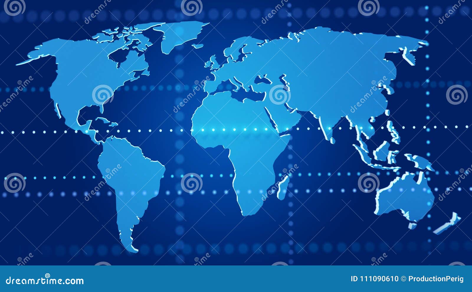 Mapa Do Mundo Conectado Em Um Fundo Uniforme Ilustração Stock ...