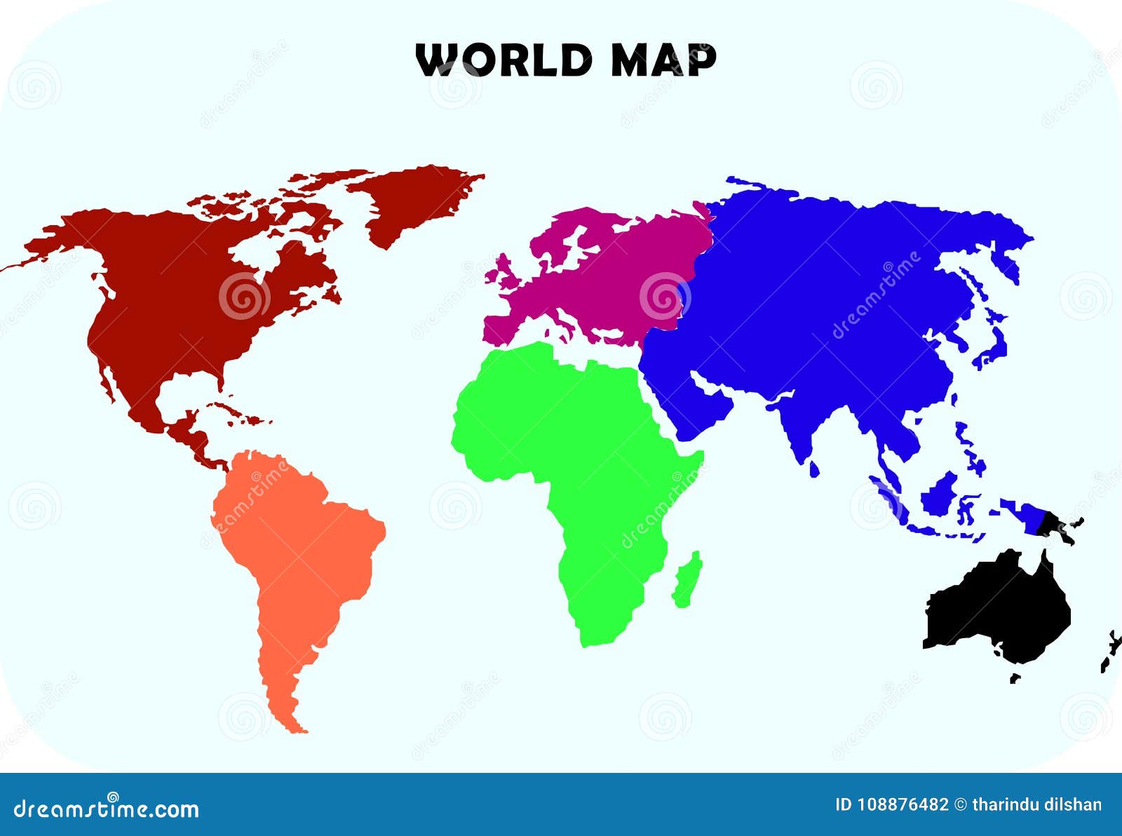 Mapa Do Mundo Do Continente Ilustração Stock - Ilustração de povos ...