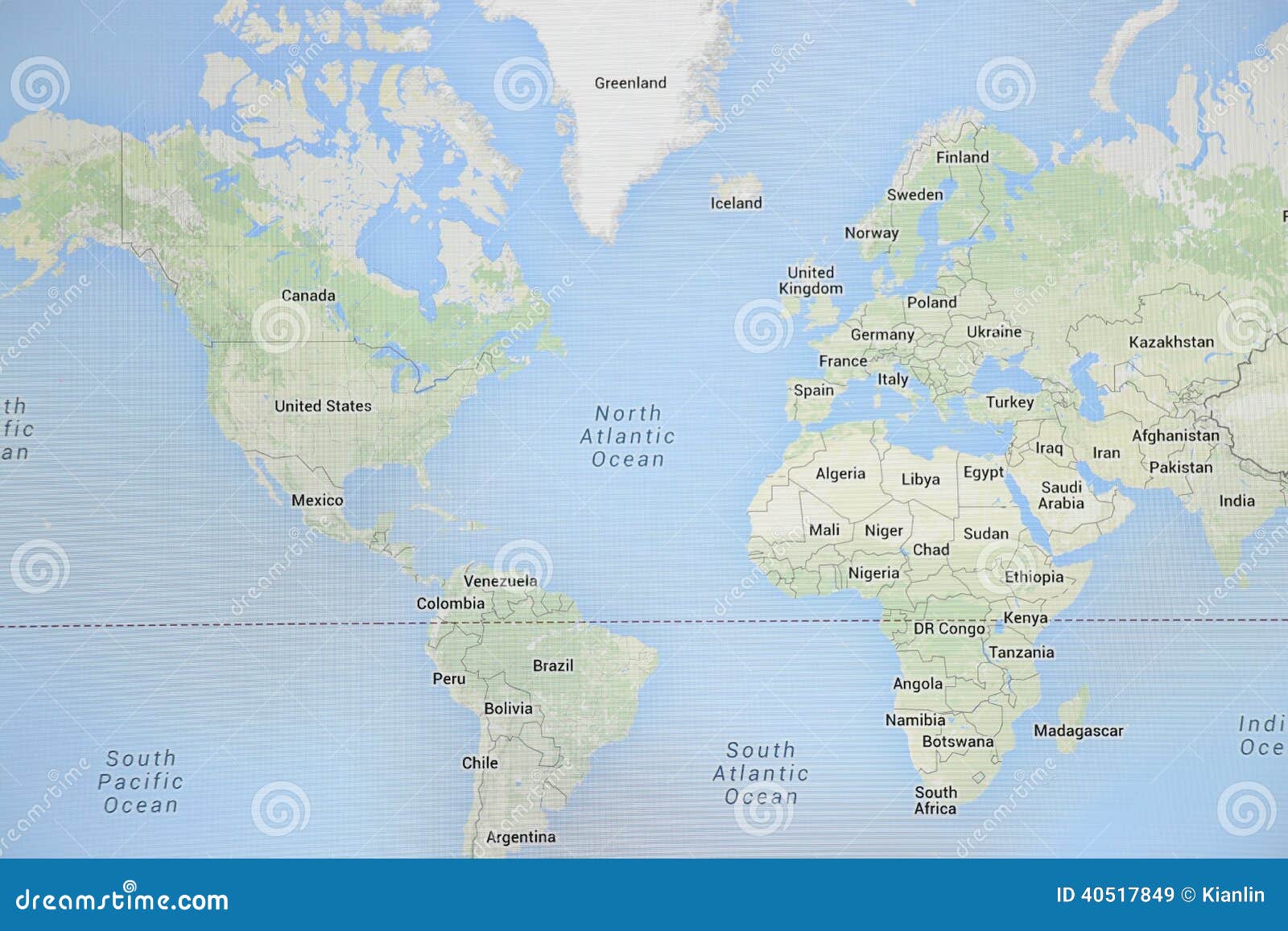 Mapa do mundo da tela ilustração stock. Ilustração de meridianos - 40517849