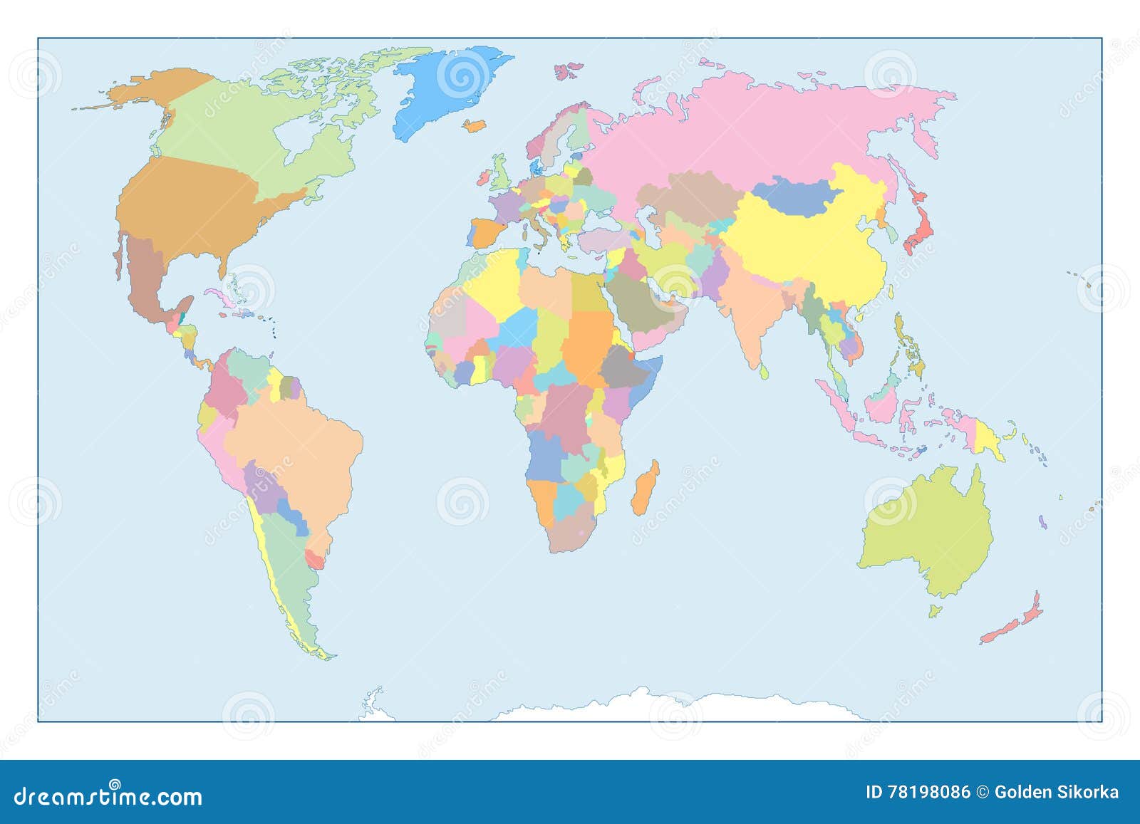 Mapa do mundo do detalhe ilustração do vetor. Ilustração de terra ...