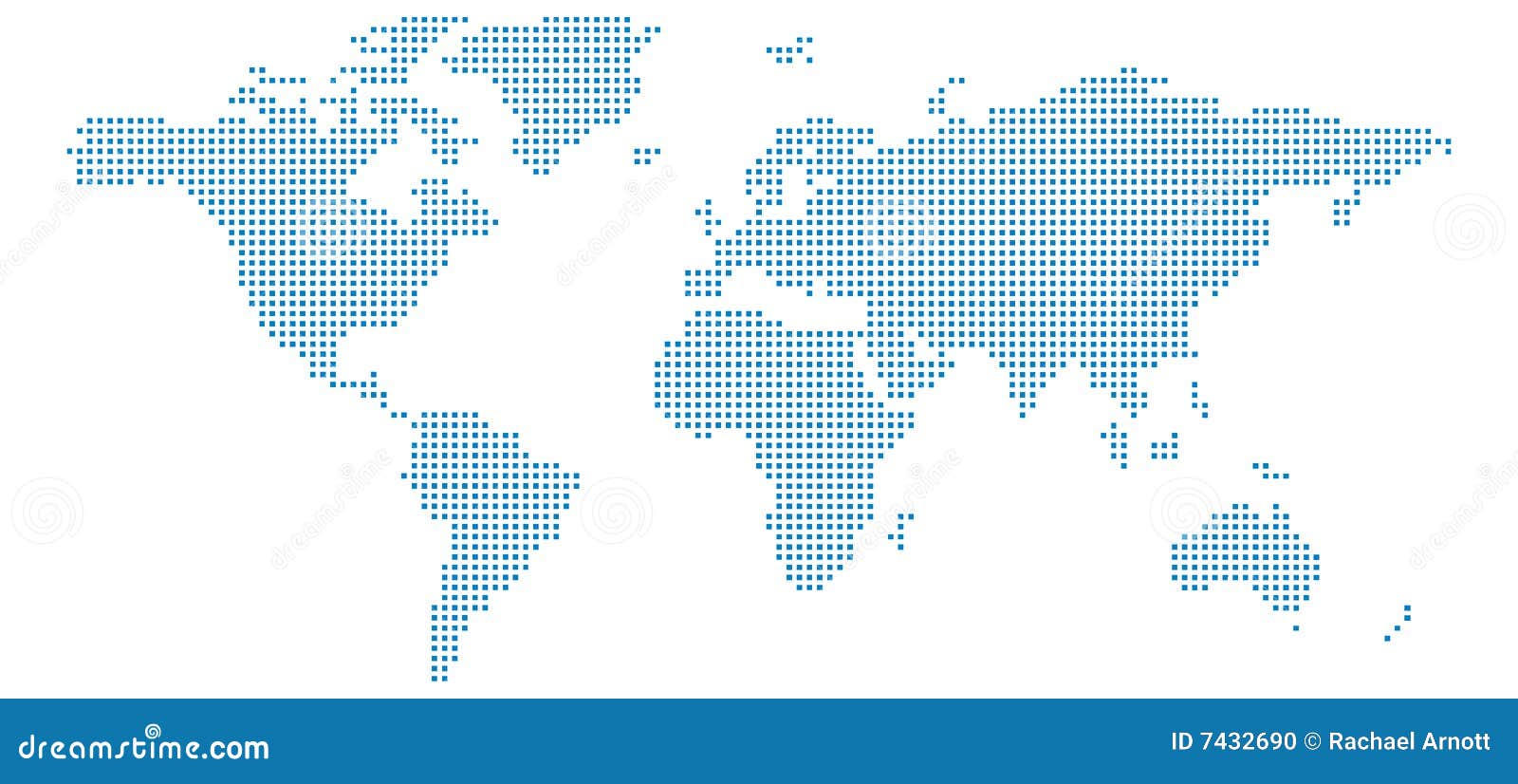 Mapa do mundo do pixel ilustração do vetor. Ilustração de terra - 7432690