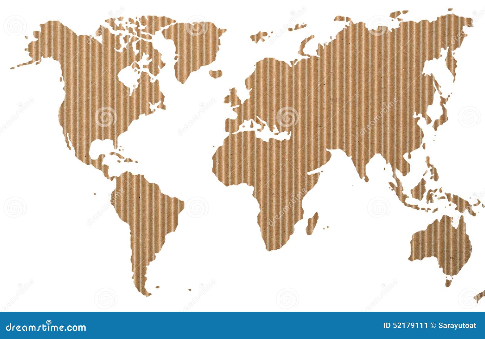 Mapa Do Mundo Em Papel Ondulado Imagem de Stock - Imagem de anunciar ...