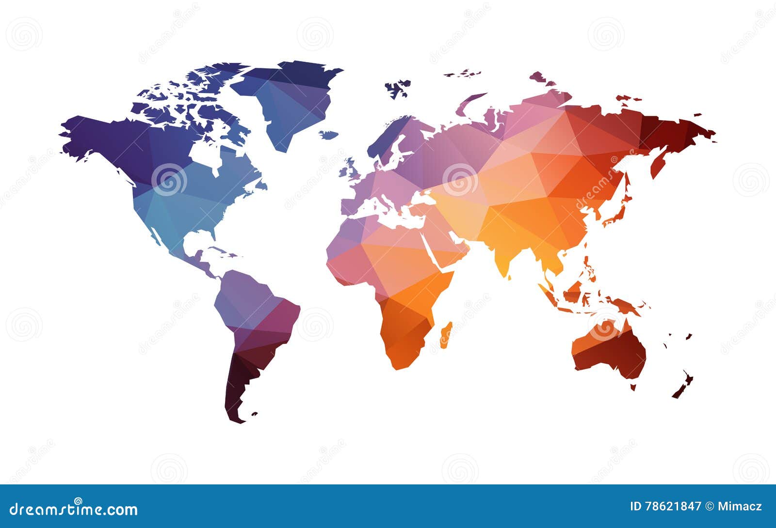 Mapa do mundo geométrico ilustração do vetor. Ilustração de conceito ...