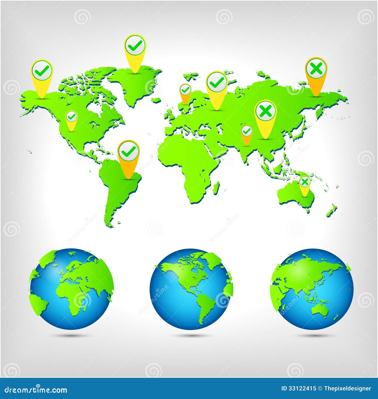 Mapa do mundo. Globo. ilustração do vetor. Ilustração de internacional ...