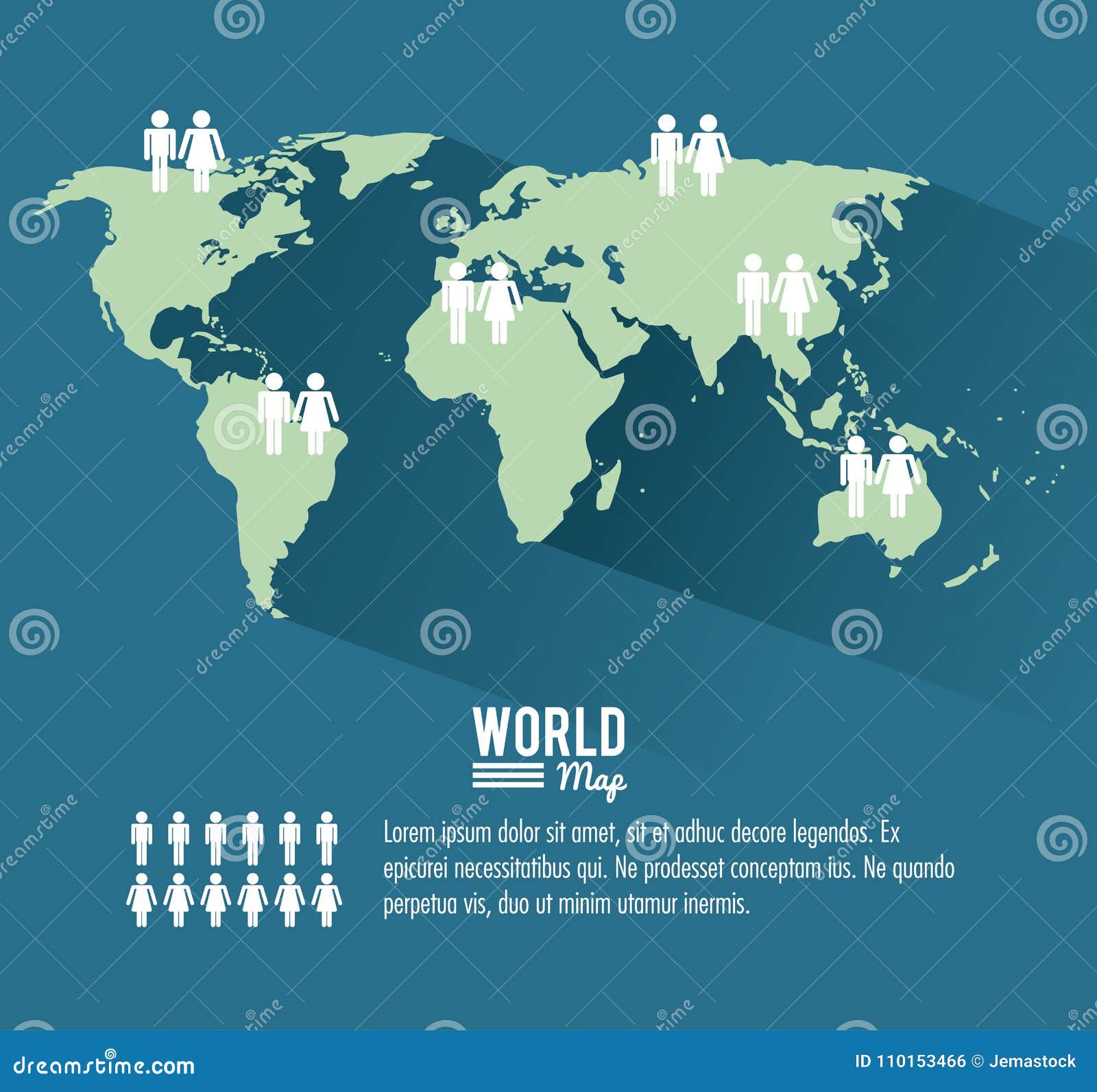 Mapa do mundo infographic ilustração do vetor. Ilustração de linha ...